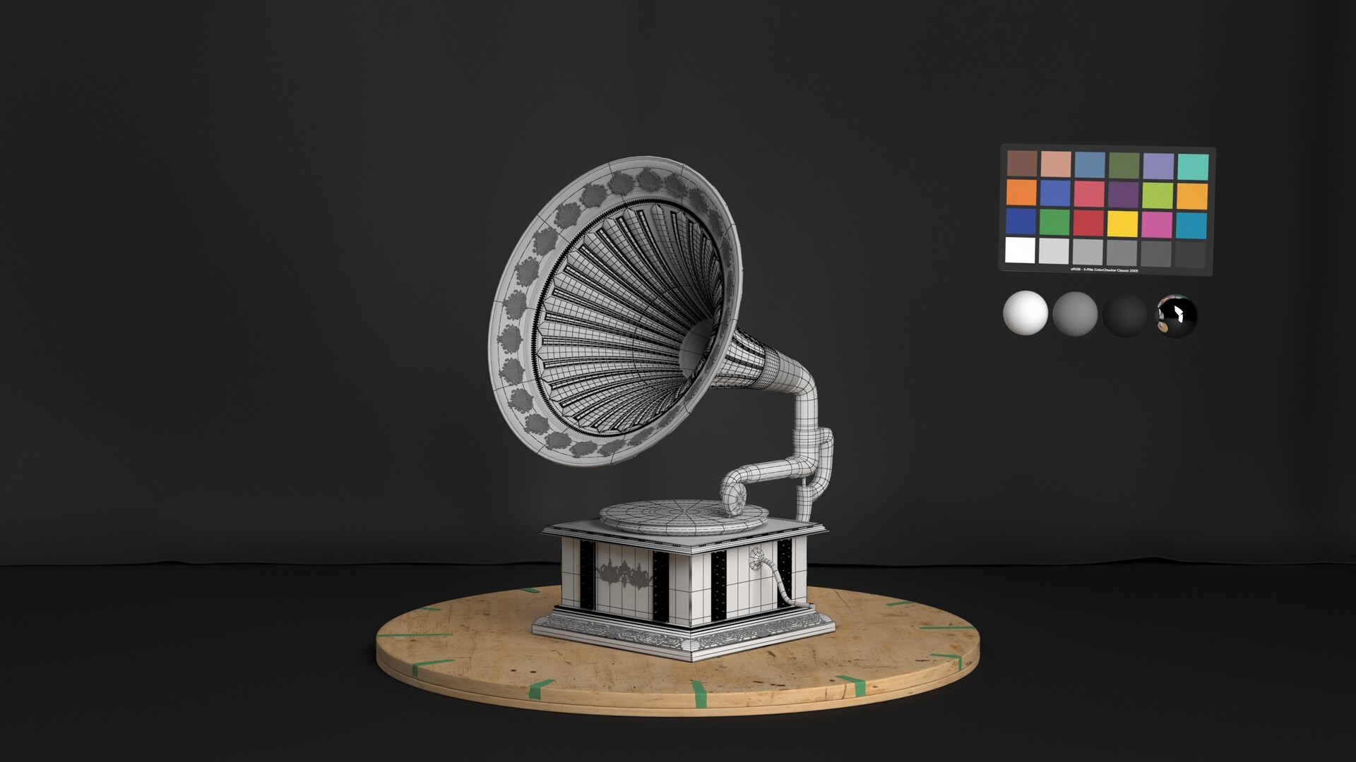 Eva Neves - Old Gramophone – Realistic 3D Prop HOLLOW