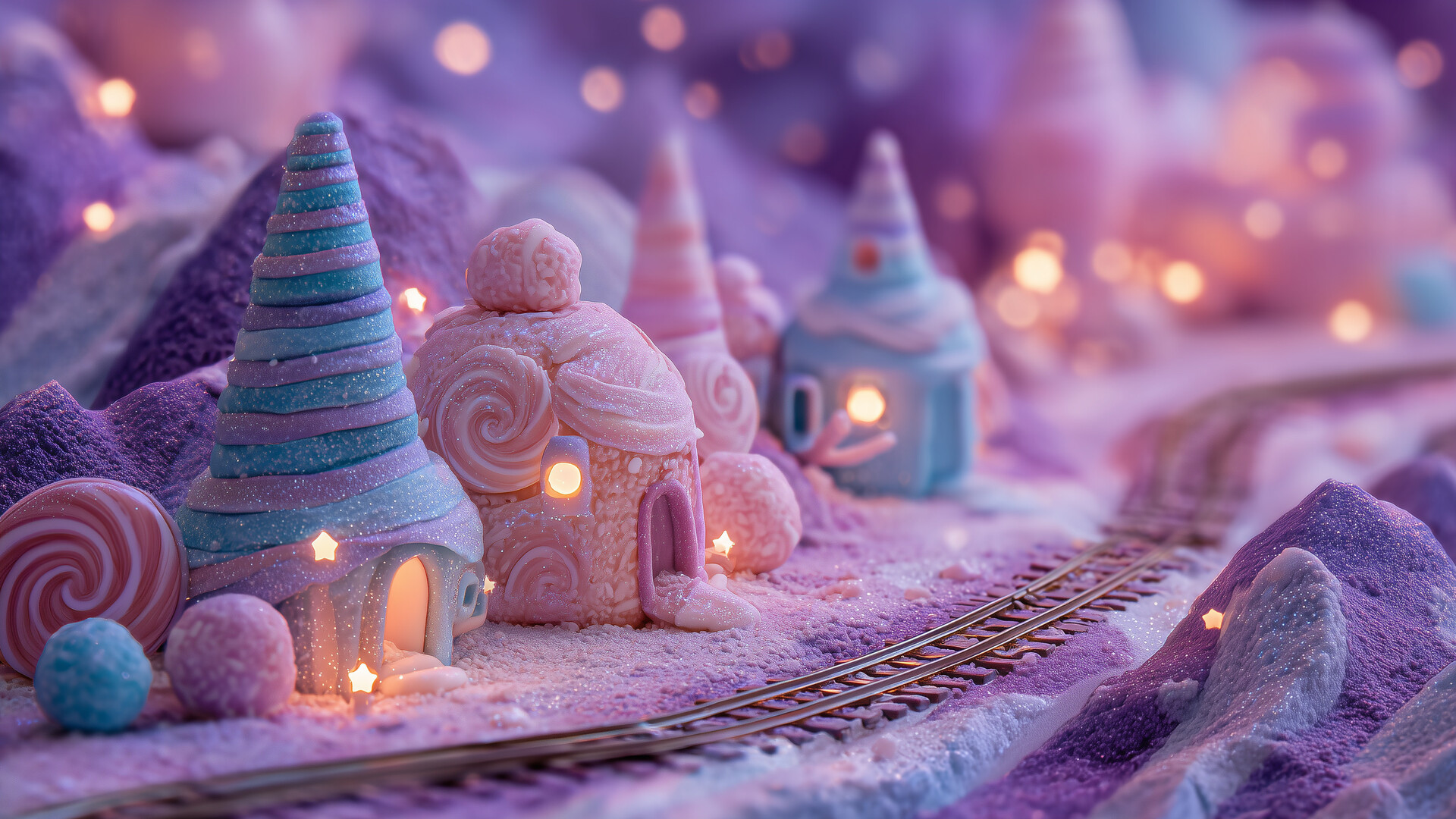 ArtStation - Candyland Express: Pastel Dreamscape Clay World