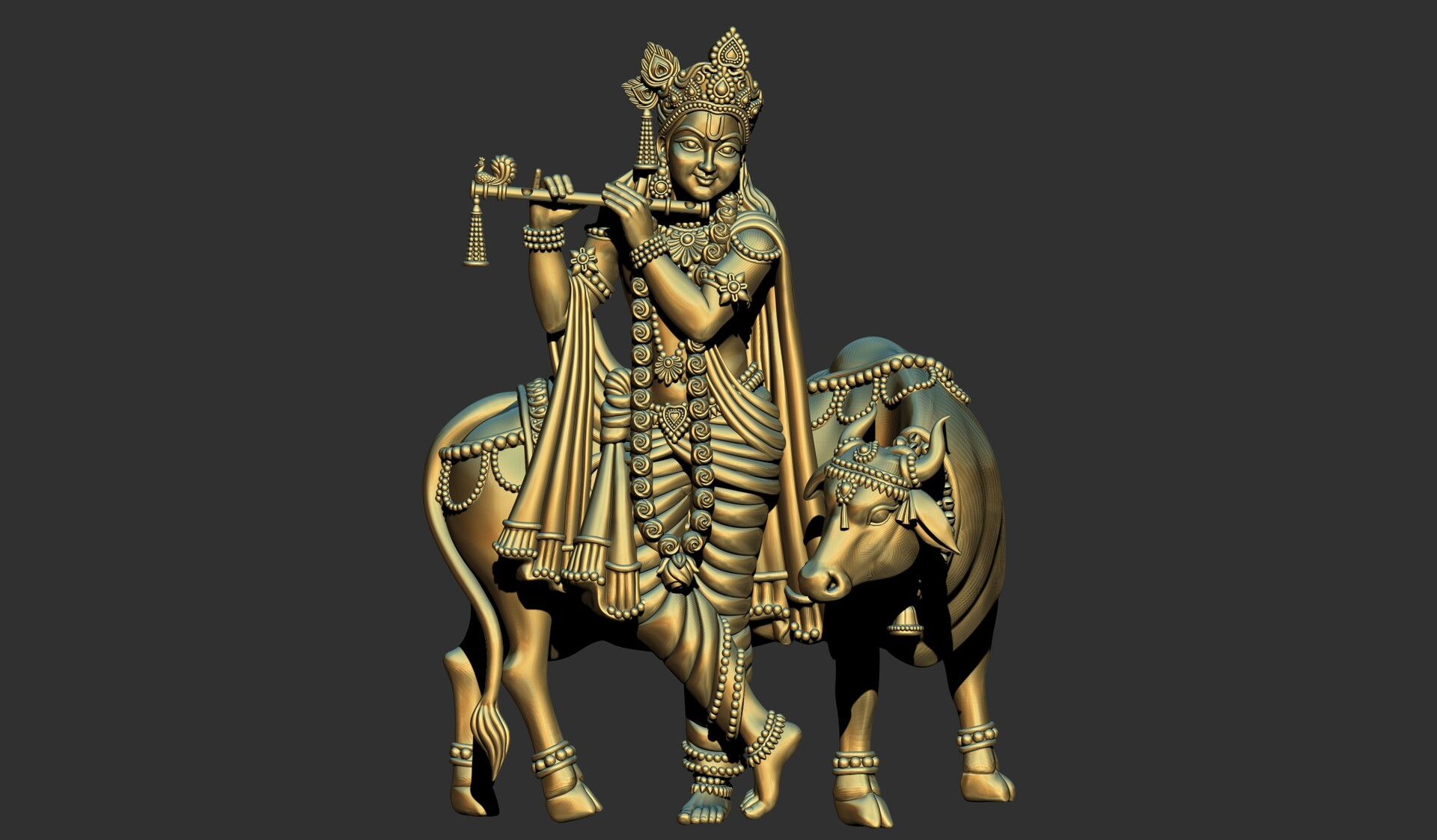 ArtStation - Lord Krishna jewellery 3d model