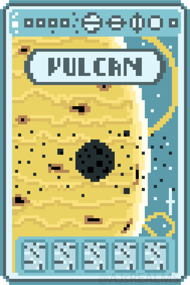 AJ's Realms - Balatro Planet Card: Vulcan