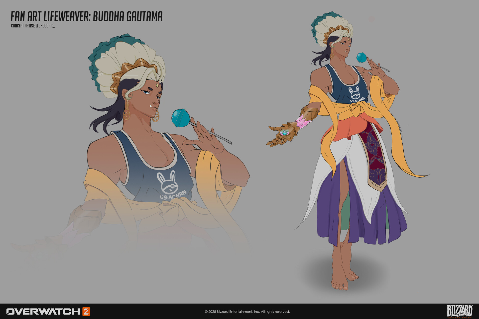 ArtStation - Overwatch 2 Lifeweaver (Fan) skin - Buddah Gautama