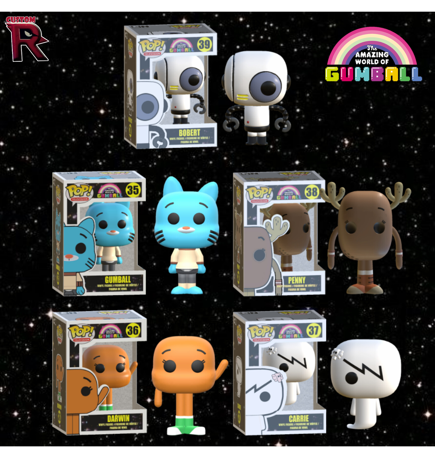 ArtStation - Funko Pop Television The Amazing World of Gumball (customs)