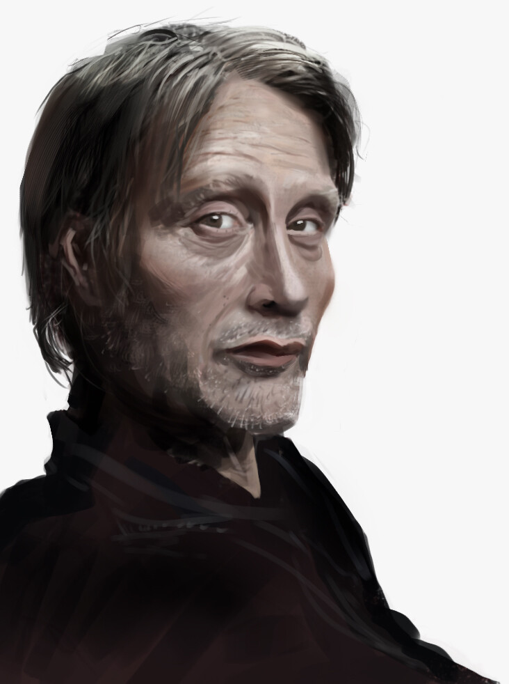 ArtStation - Mads Mikkelsen Portrait