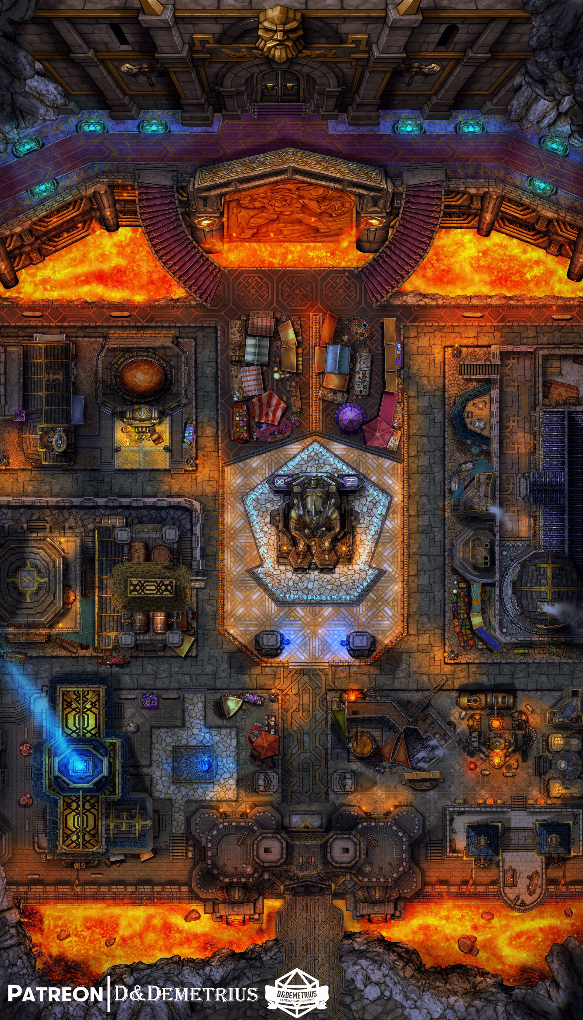 ArtStation - Dwarven Stronghold Center [40x70] | Urban Battle Map for D ...
