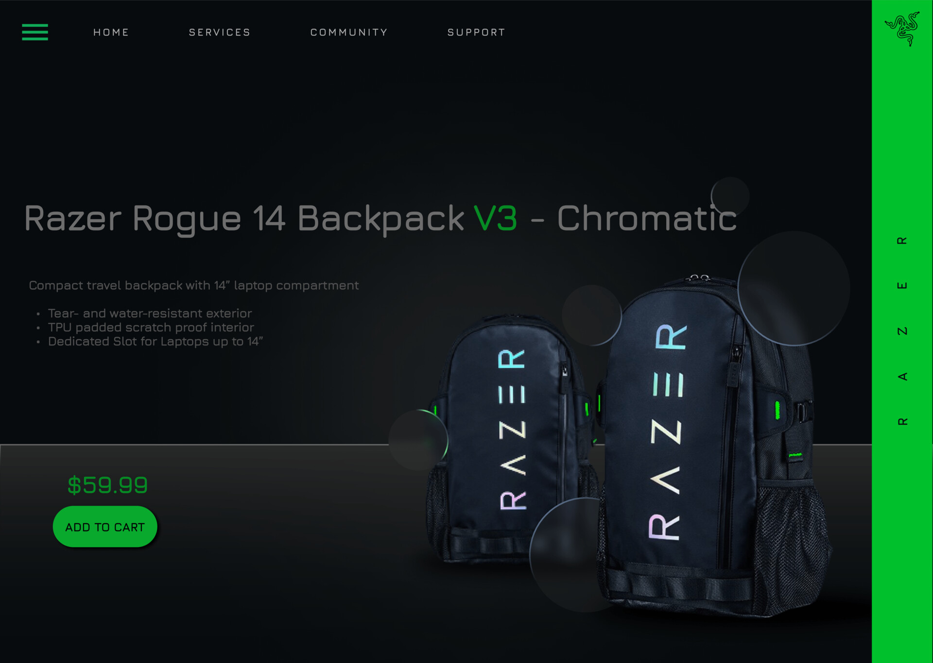 ArtStation - Razer Rogue V3 – E-commerce Interface Design