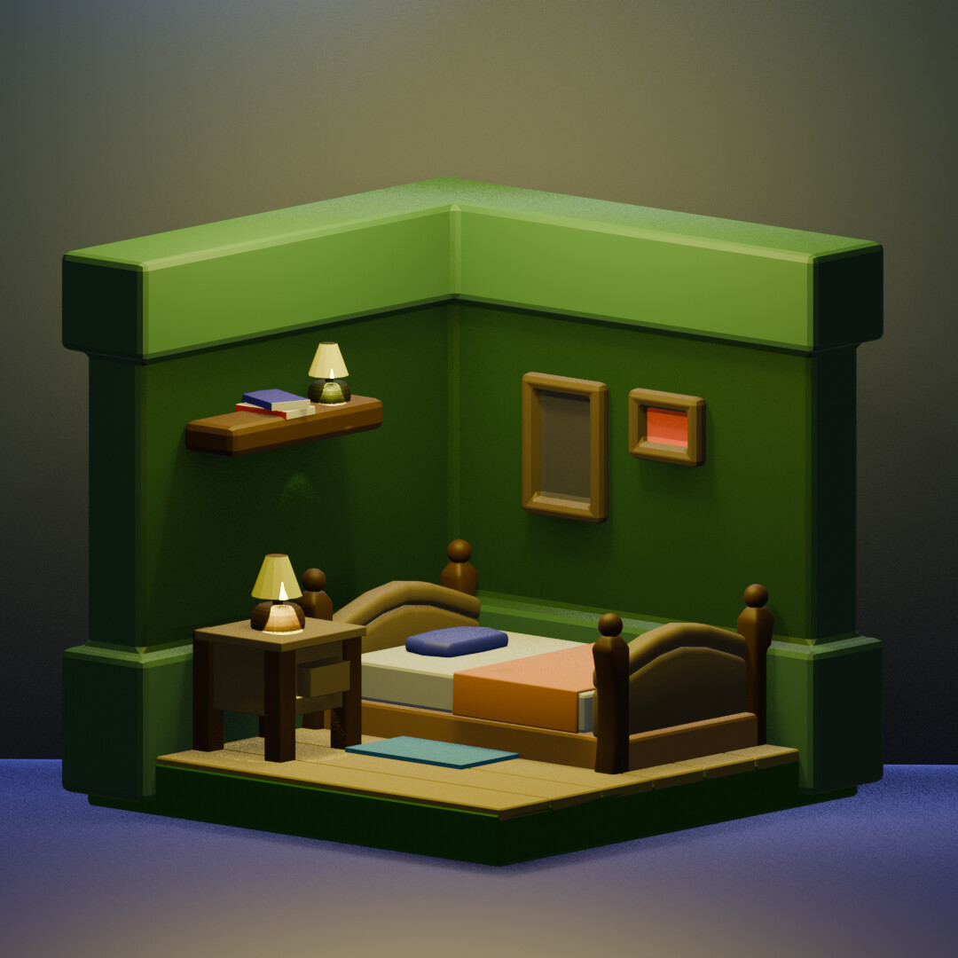 ArtStation - Low Poly - Room
