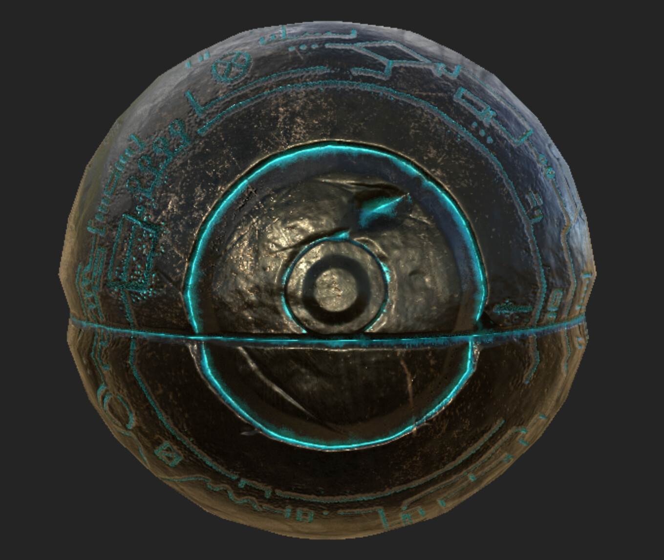 ArtStation - Mechanical Orb - Texturing Practice