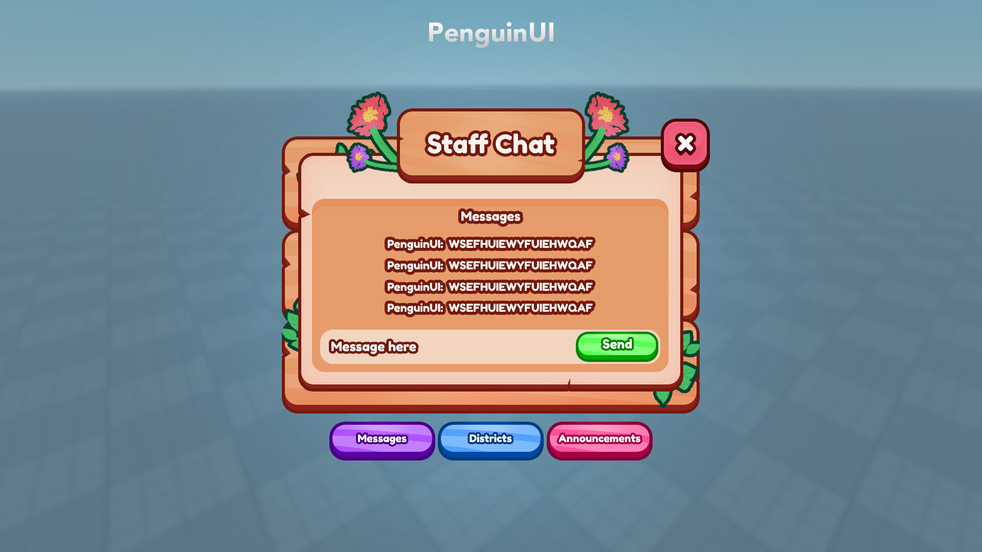 ArtStation - Floral/Wood Roblox UI