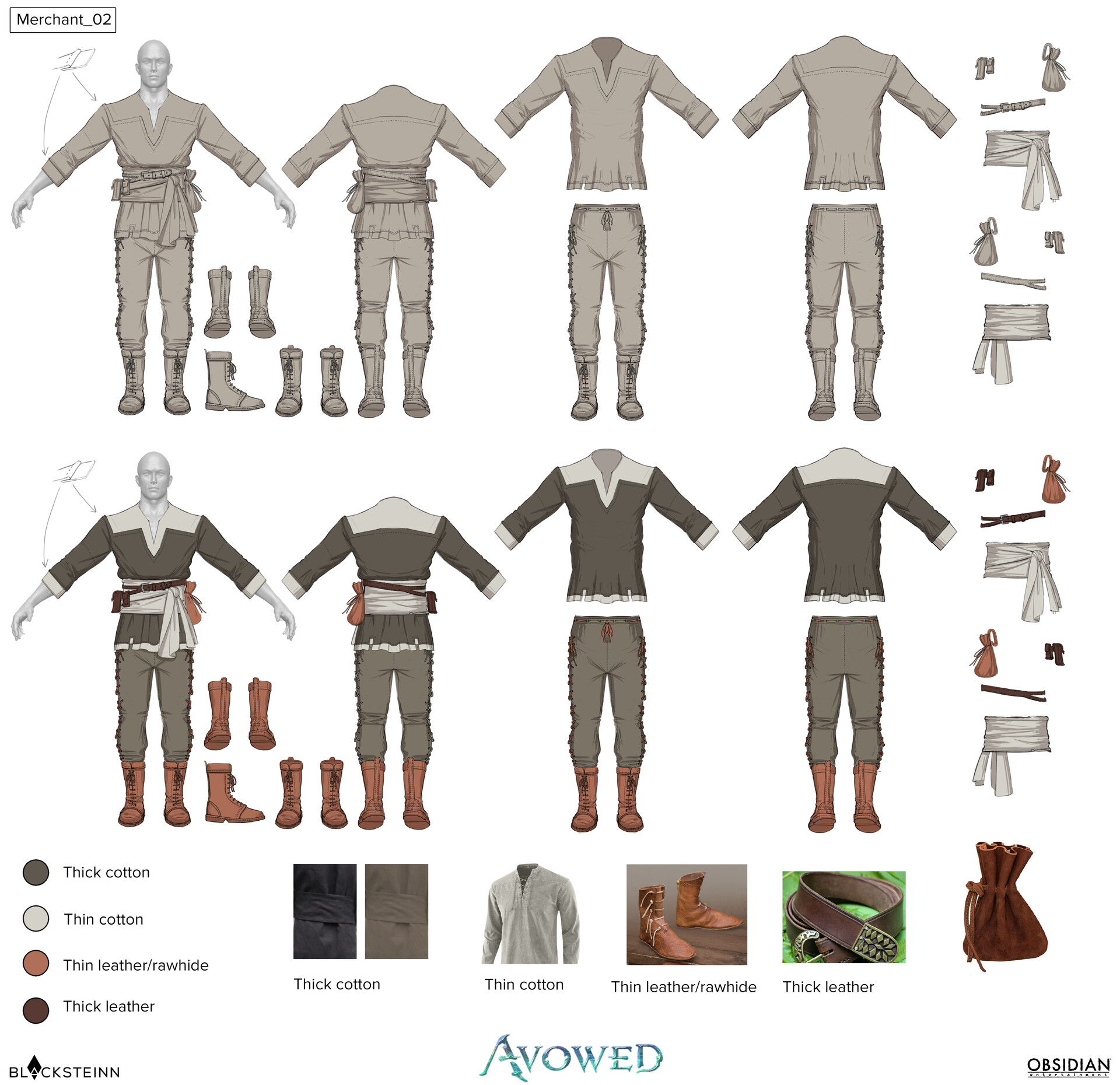 Blacksteinn - Merchant Set 1 | 2D Concept Art