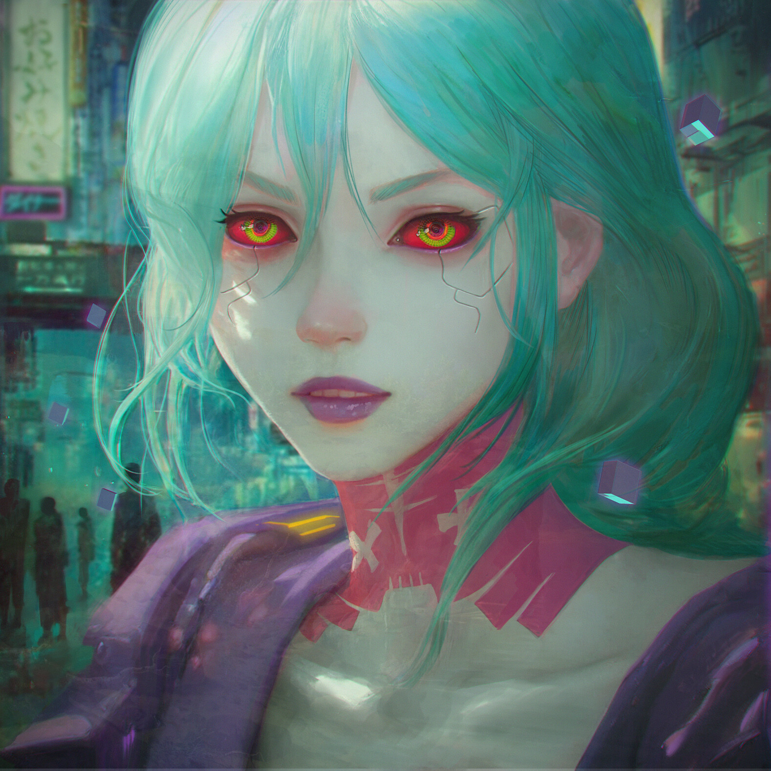 ArtStation - Rebecca - Cyberpunk / Edgerunners Portrait Study