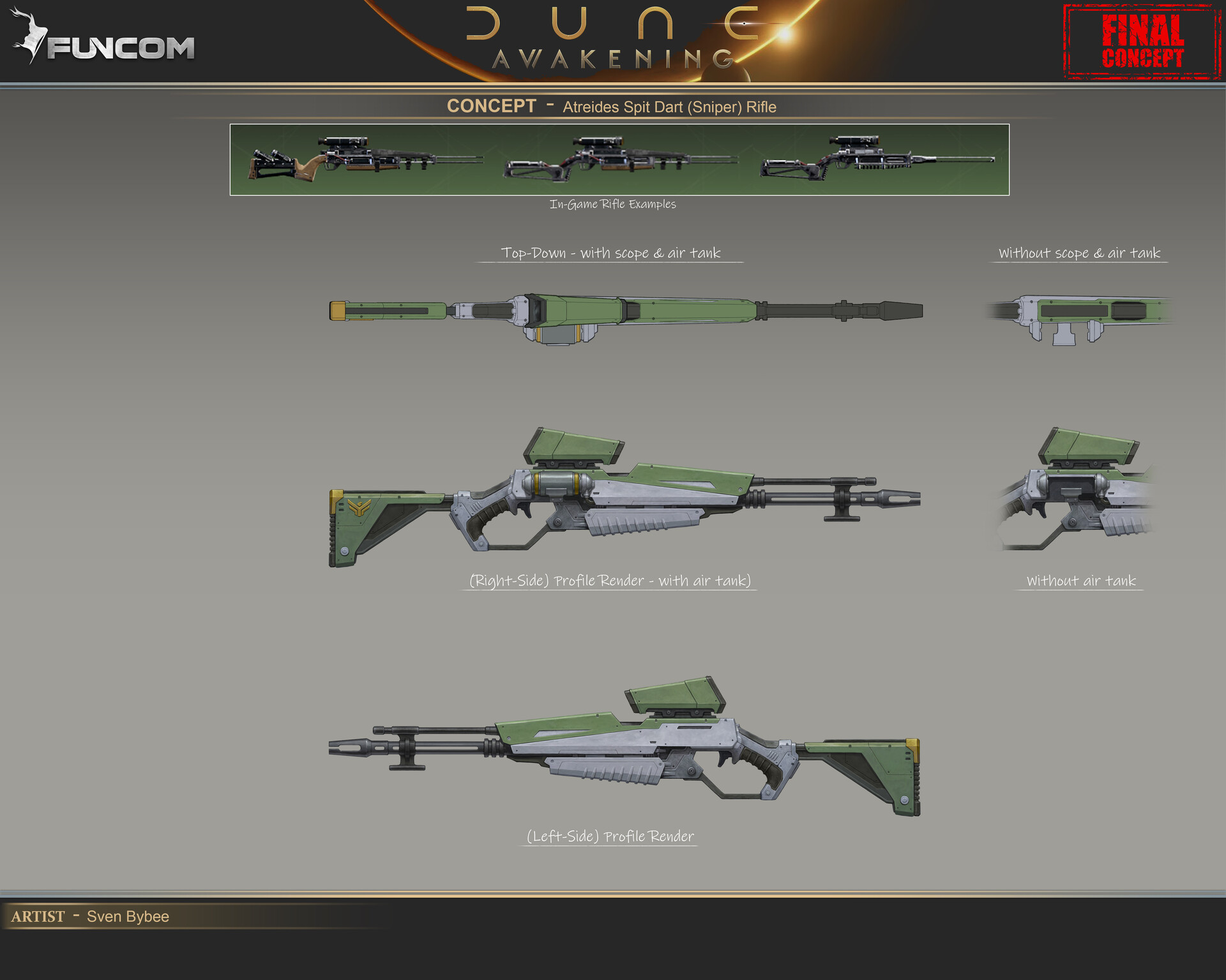 ArtStation - DUNE - Atreides Spitdart (Sniper) Rifle Concept