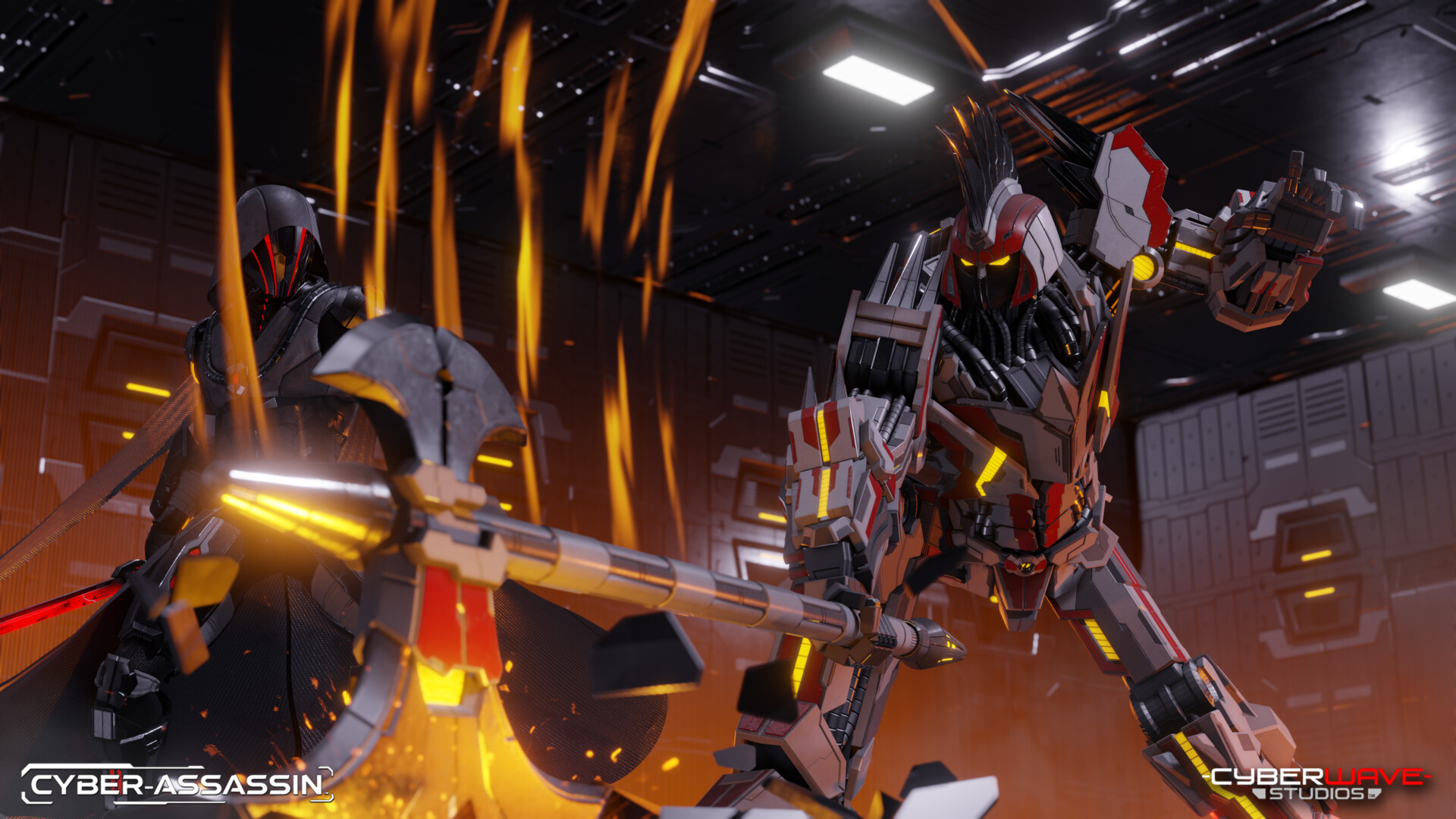 ArtStation - CYBER-ASSASSIN™: Cyber-Assassin vs Ares Robot Wallpaper