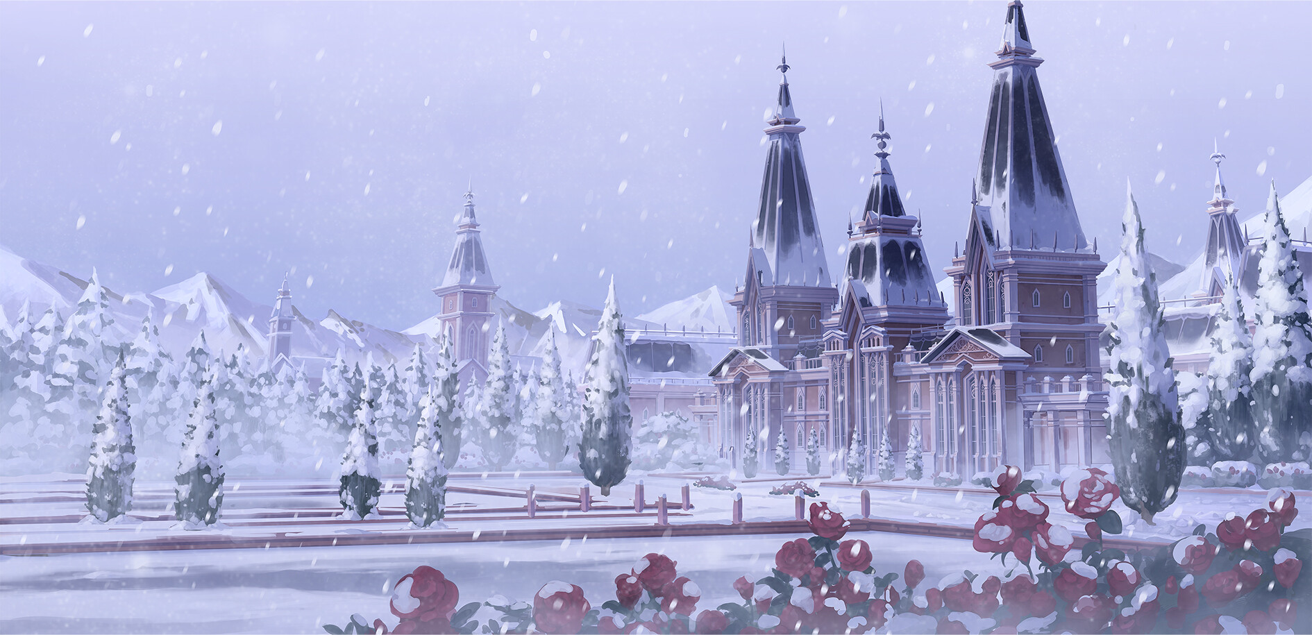 ArtStation - Winter Rose Castle