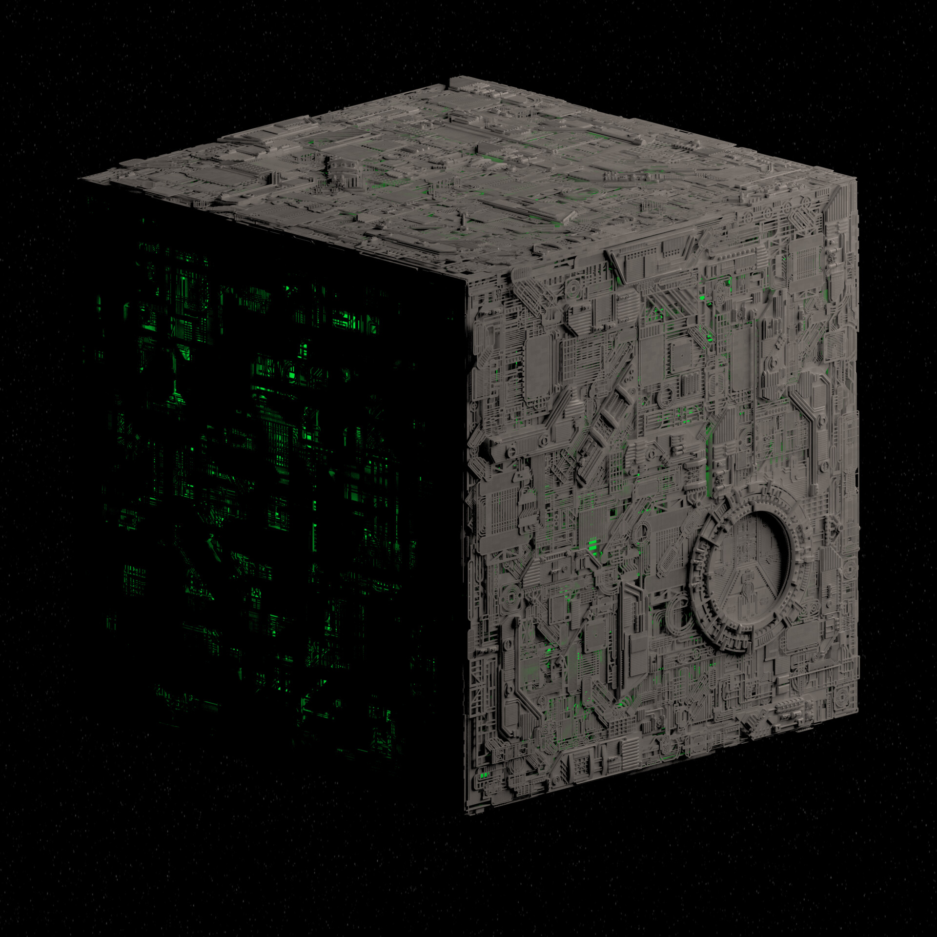 ArtStation - Star Trek Borg Cube X4