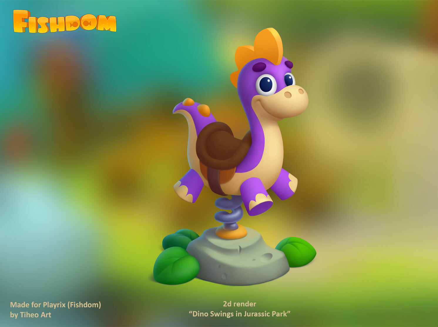ArtStation - Dino Swings in Jurassic Park – 2d Render for Fishdom ...