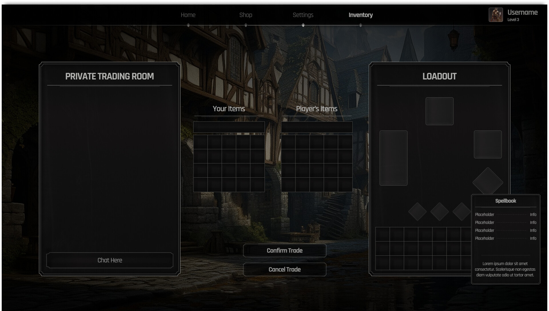 Solys Game User Interface Designer - RPG Medieval Metal
