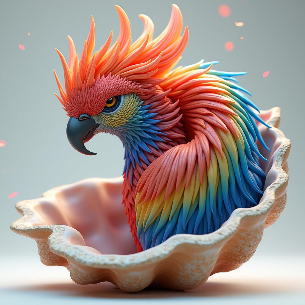 ArtStation - Shanka shell with bird. 3