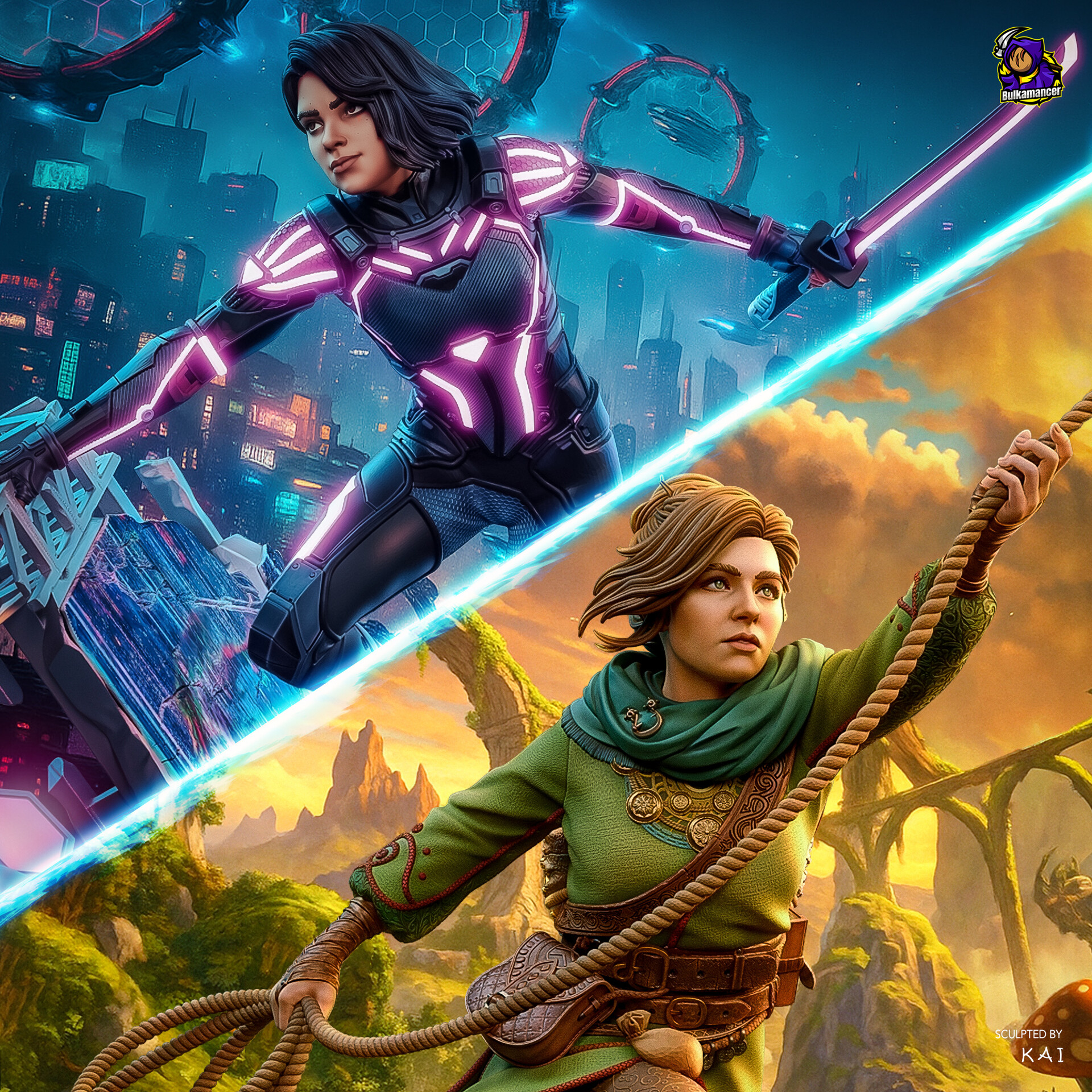 ArtStation - Mio and Zoe (Split Fiction) Fanart Diorama