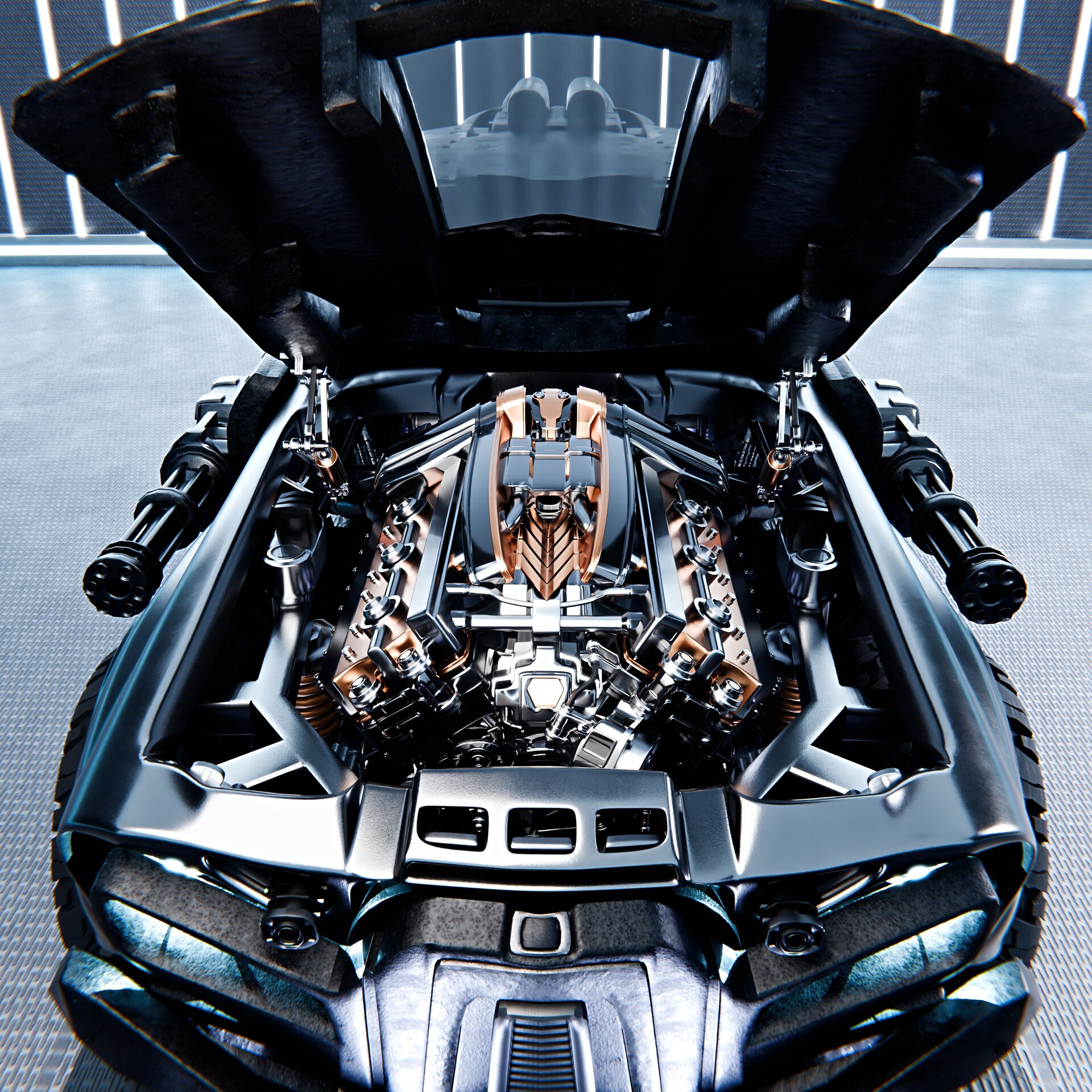 ArtStation - Armored 1969 Mustang