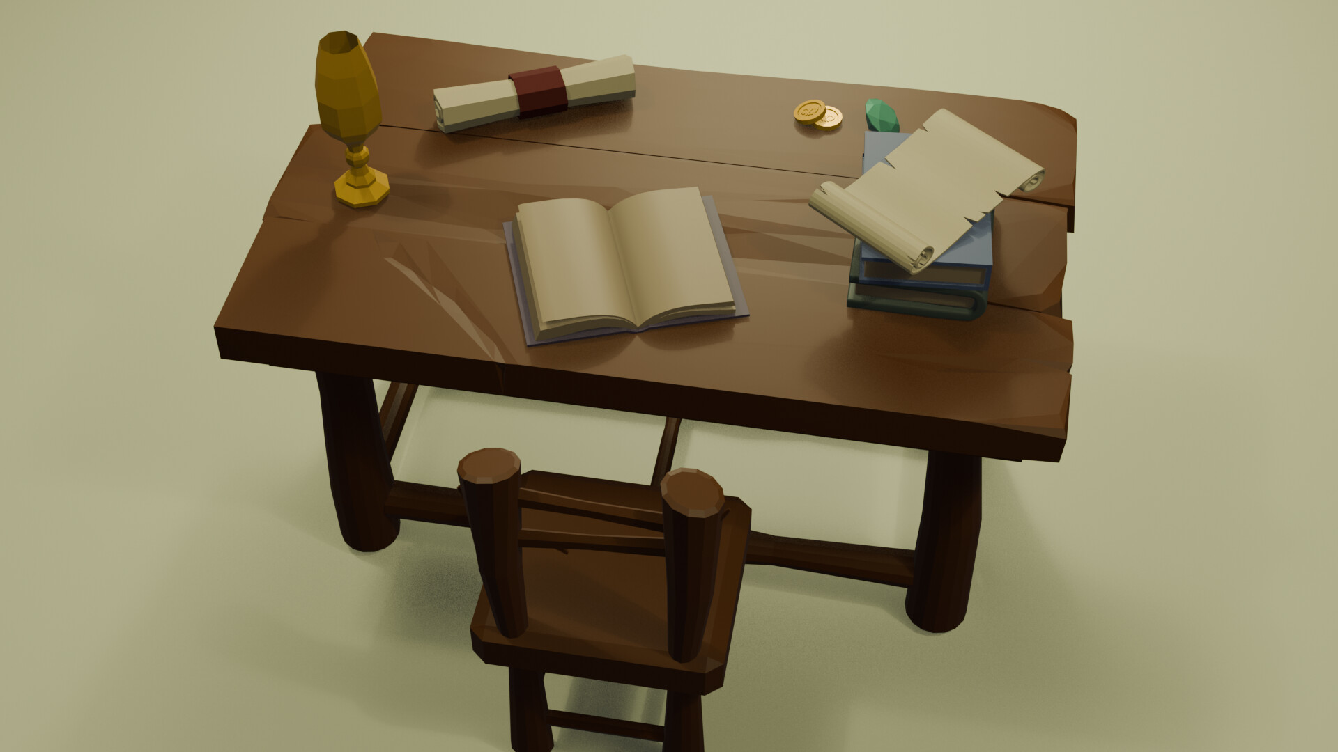 ArtStation - Lowpoly Pirate Desk