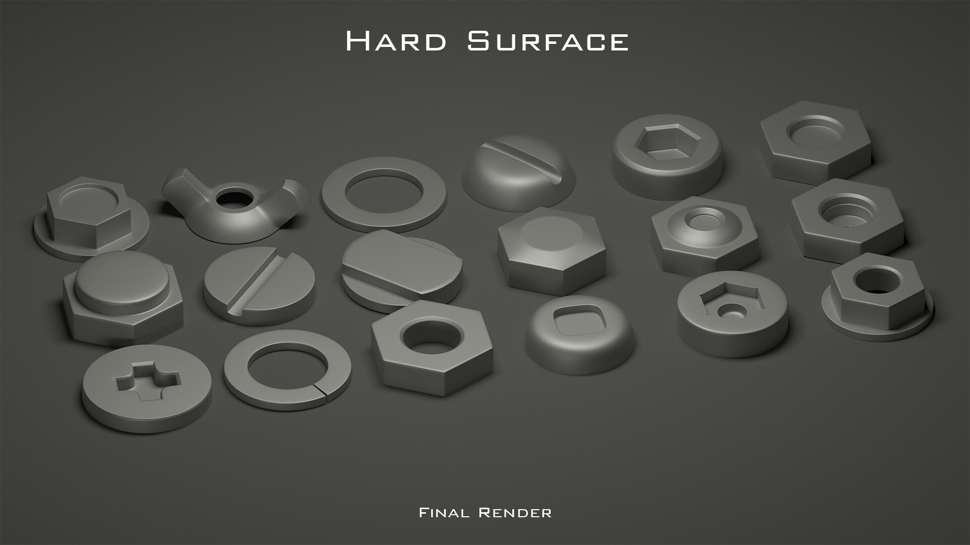 ArtStation - Utility Bolt & Screw Models