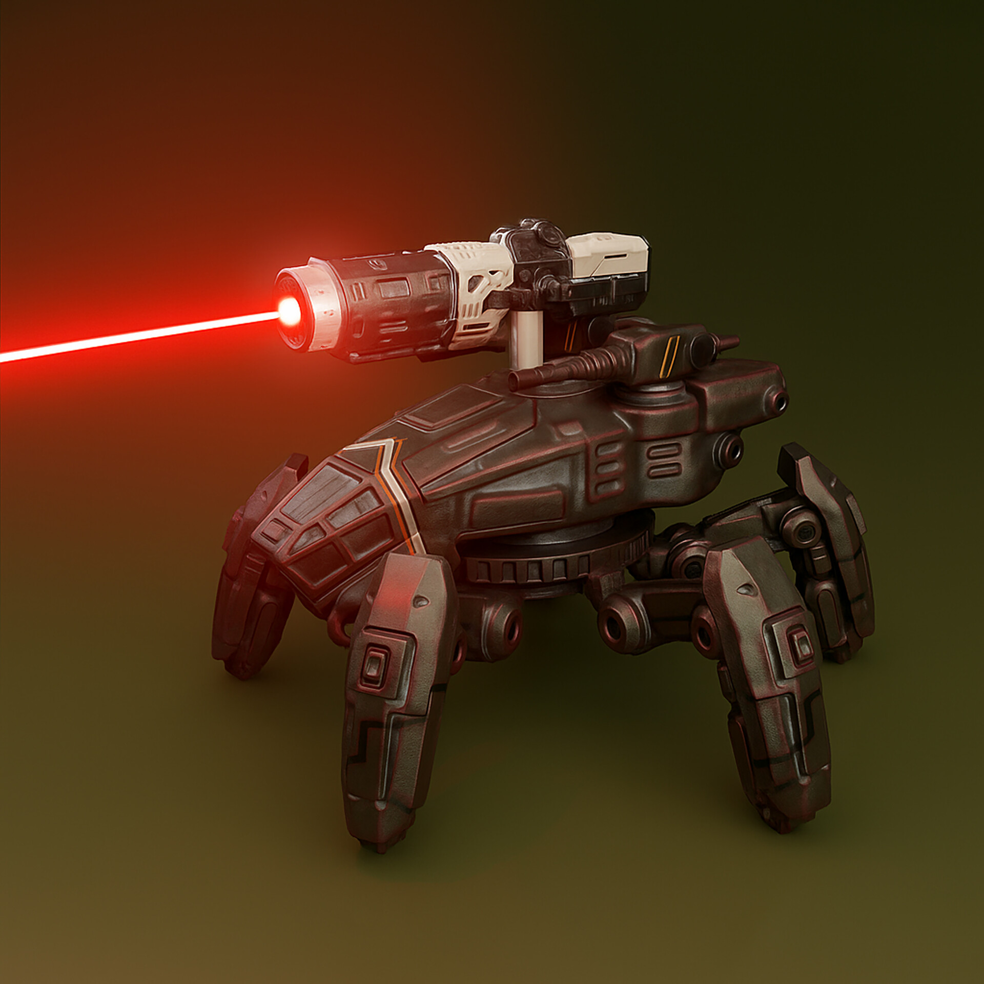 ArtStation - Sentinel Strider: Tactical Bot Unit (Hexa-Pod)