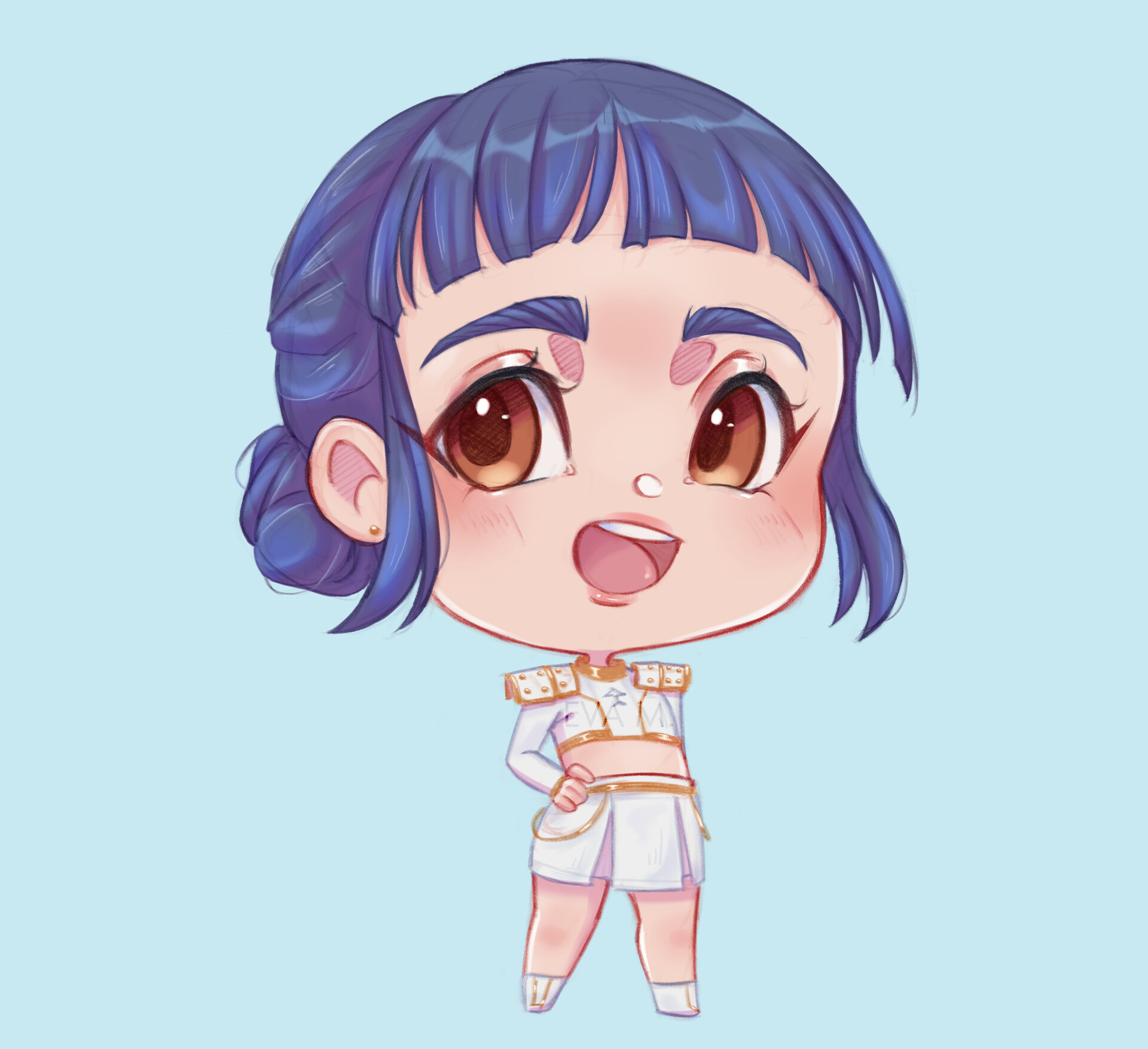 ArtStation - K-Pop Demon Hunters - Zoey (Fan Art chibi)