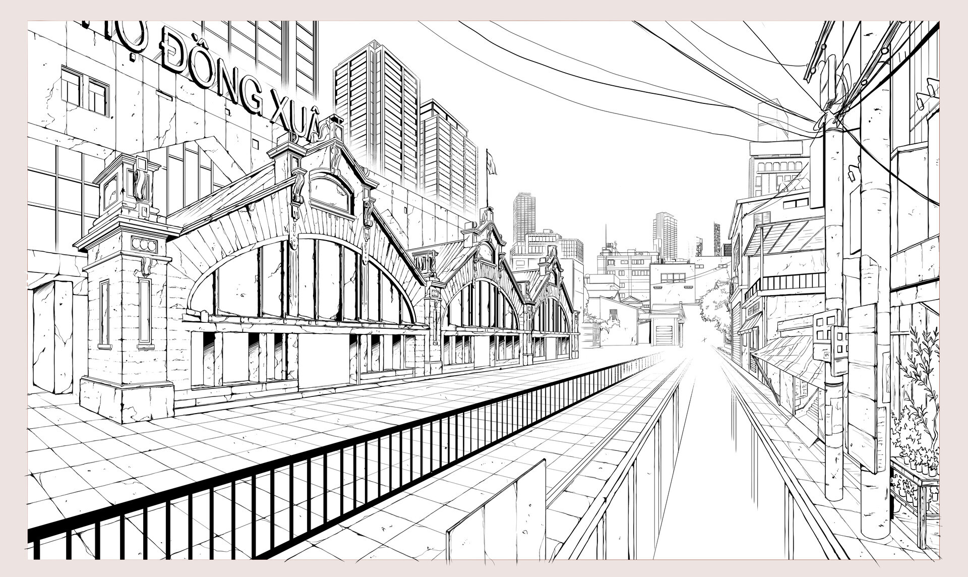 Light Comic Studio - Manga Background Line Art - "The Empurror" World ...