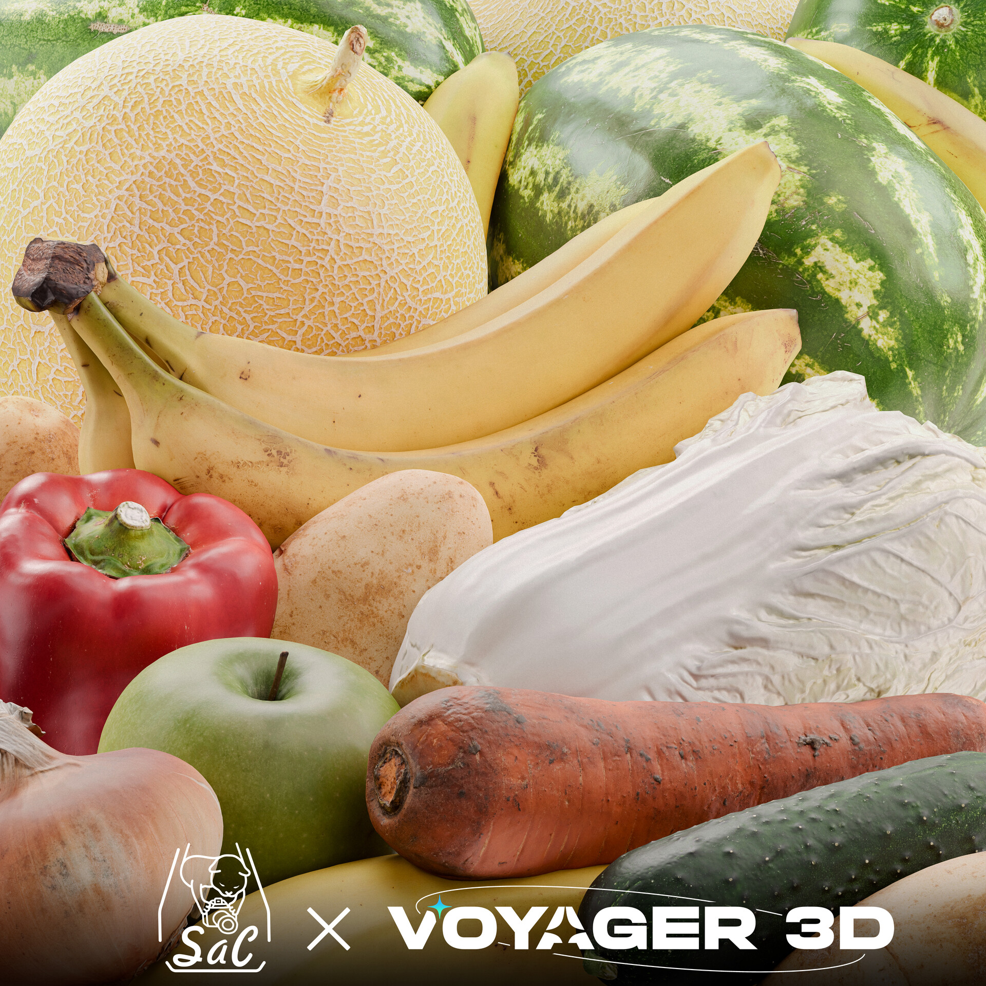 ArtStation - 10 High Quality 3D scan pack of fruits and vegetables