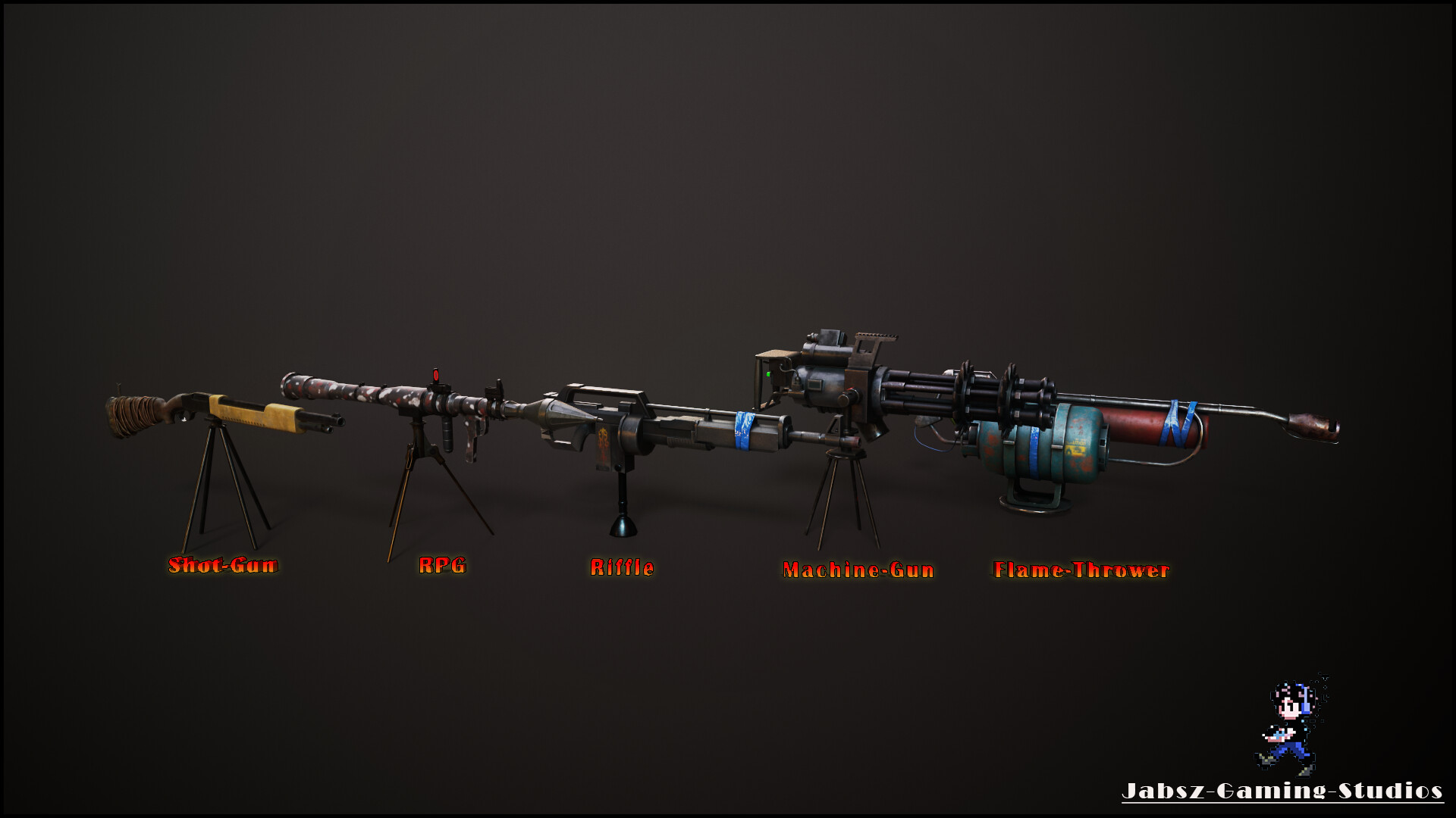 ArtStation - Post-Apocalyptic Weapon Pack – Game Assets