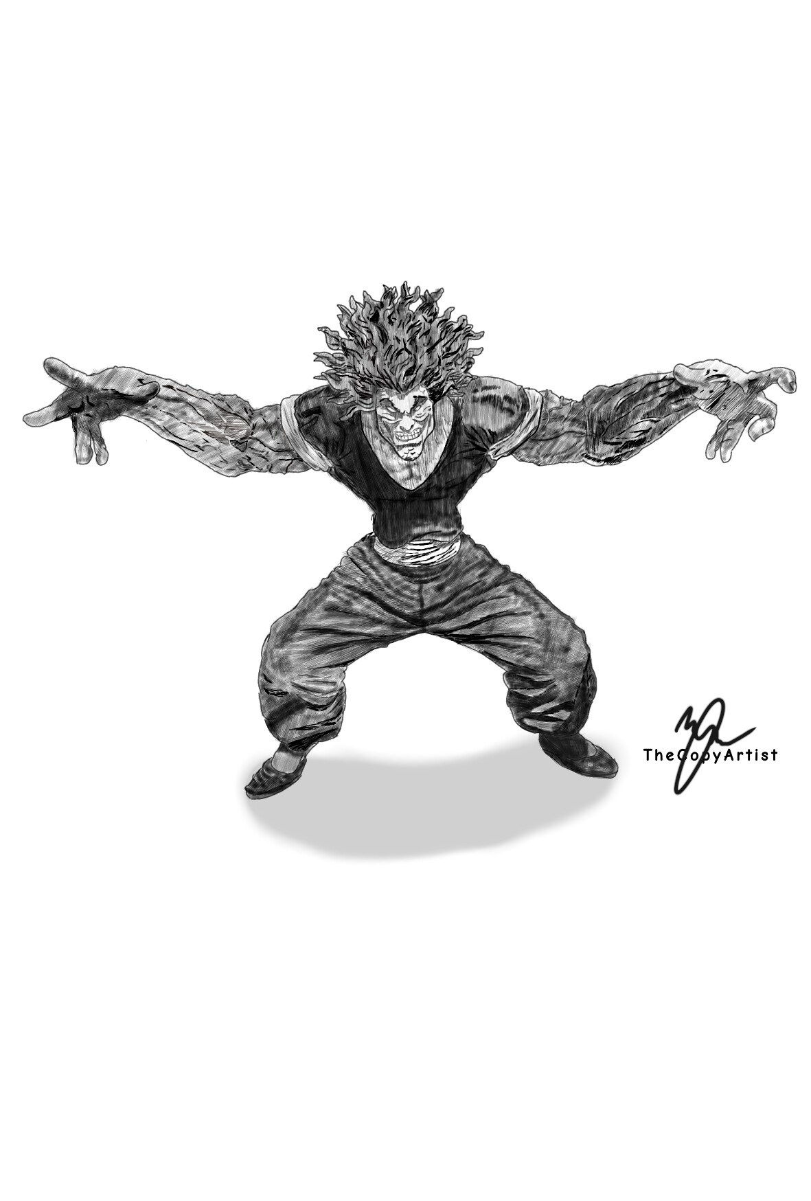 ArtStation - Meet the mand who made fear itself tap out 💀 - Yujiro Hanma.