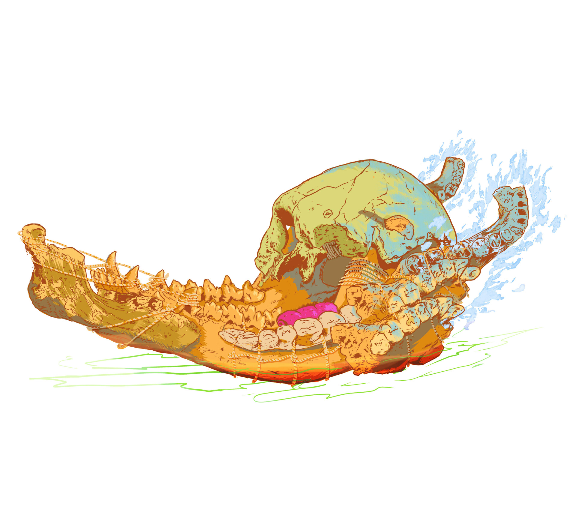 ArtStation - Whom the Belle Tolls - Charon Boat Gameplay asset concept