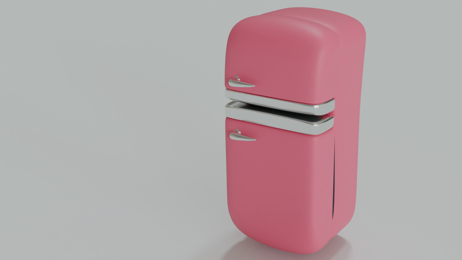 ArtStation - Cartoony Retro Fridge Model