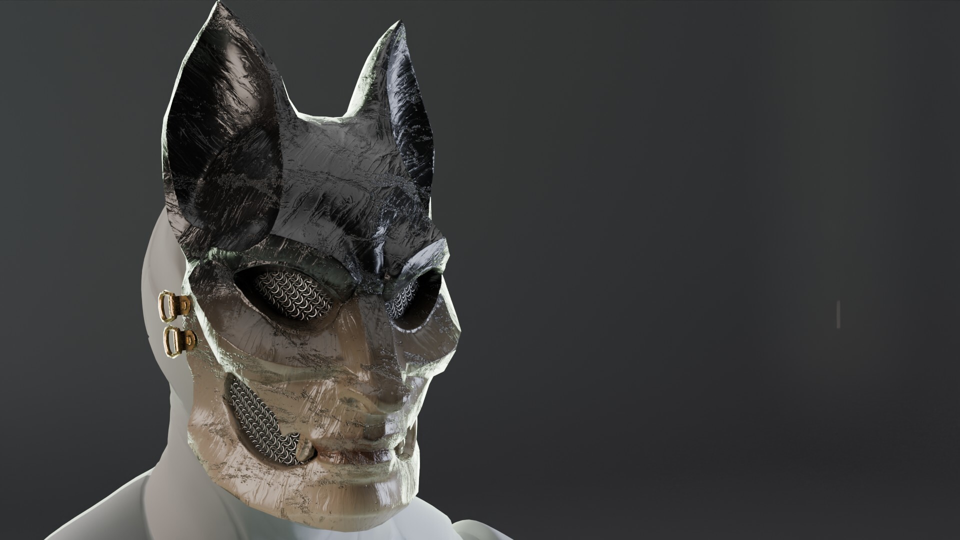 ArtStation - Oni Demon Mask with Customizable Textures