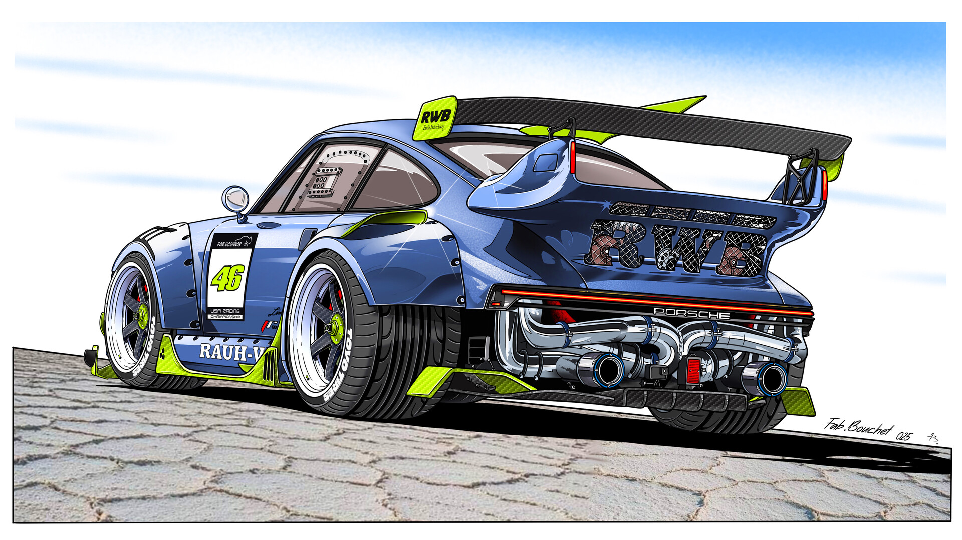 ArtStation - PORSCHE 964 RWB TIME ATTACK