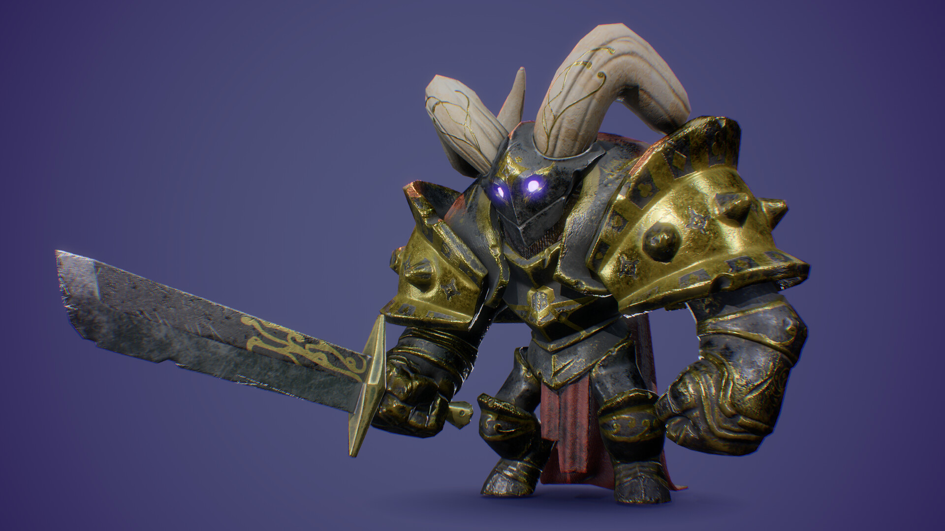 ArtStation - Armored Demon Knight – Stylized Game Character