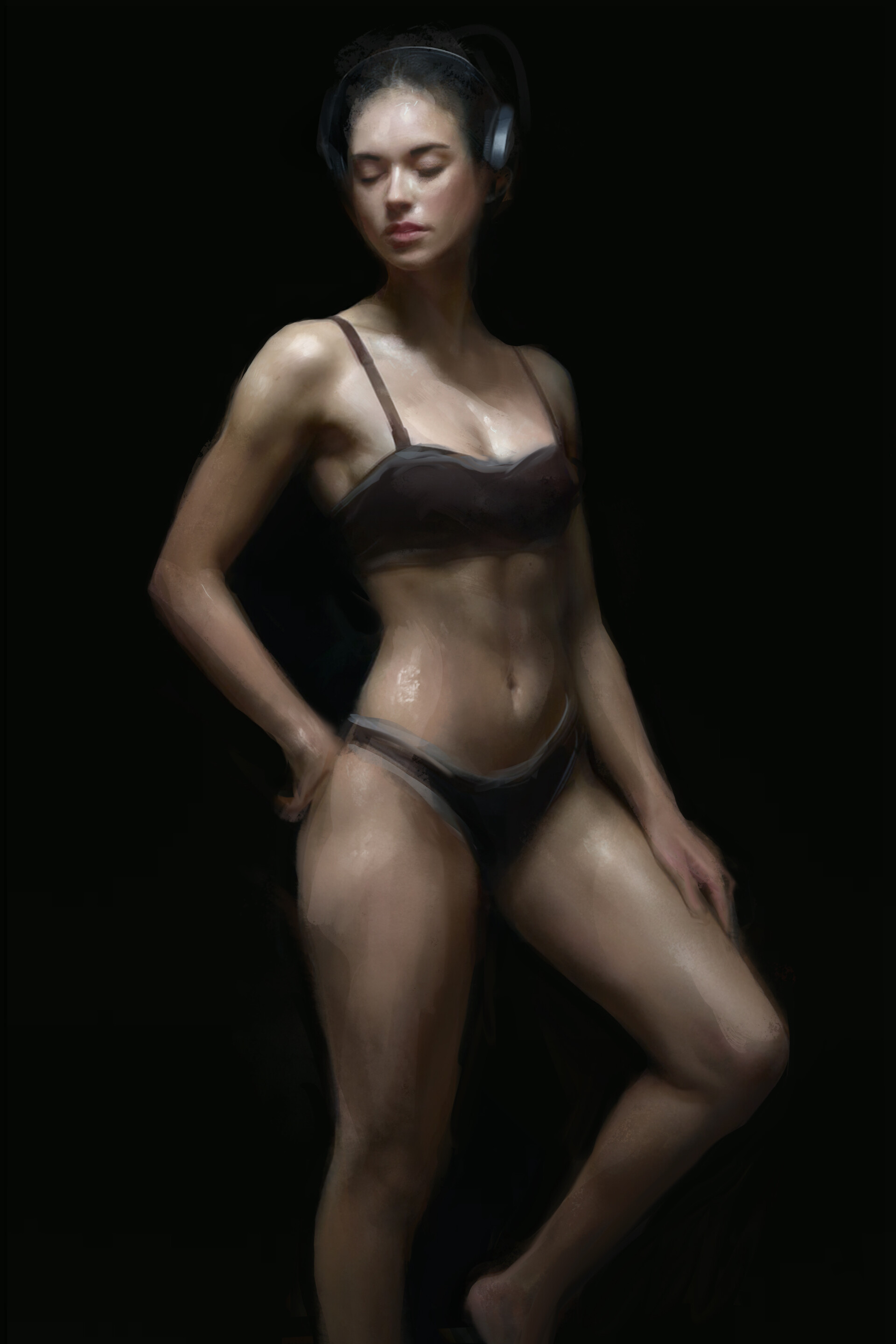 ArtStation - Fitness series, speedpaints