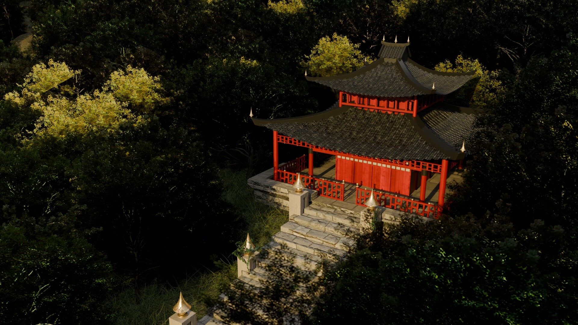 ArtStation - Tample in the Mountains