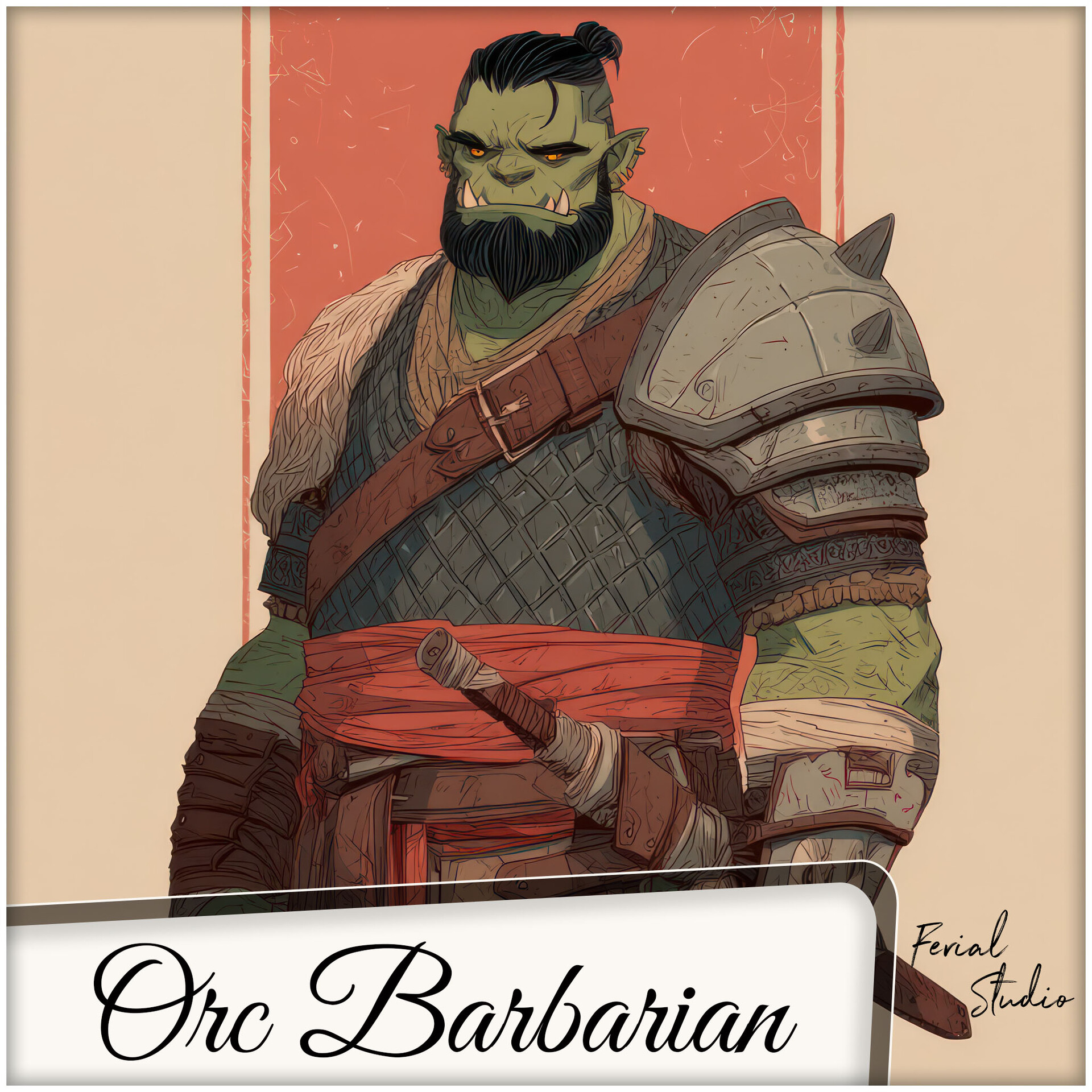 ArtStation - 🔹220 Orc Barbarian - Cartoon Character Reference Image ...