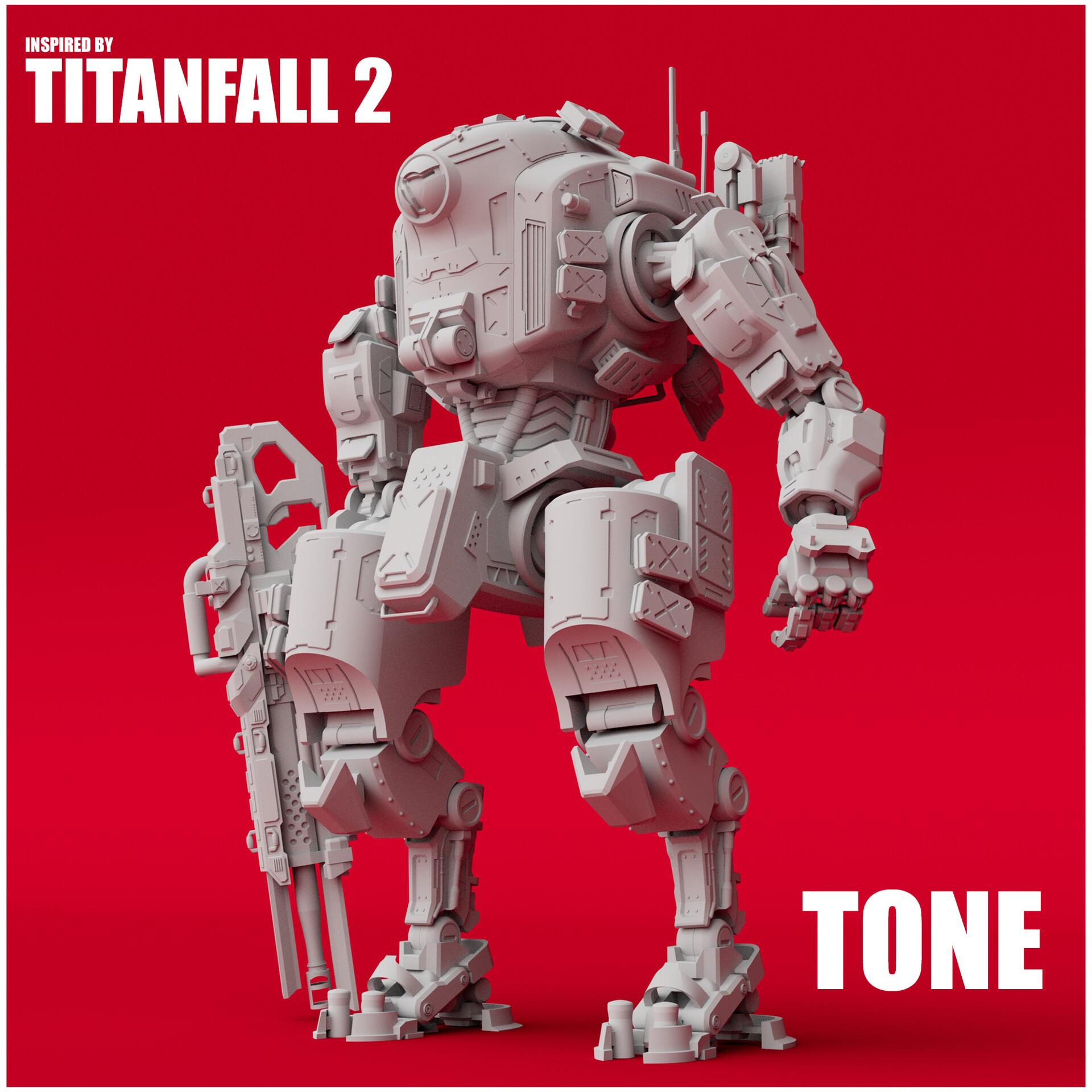 ArtStation - Tone inspired by Titanfall2 Articulated 3D Printable Model