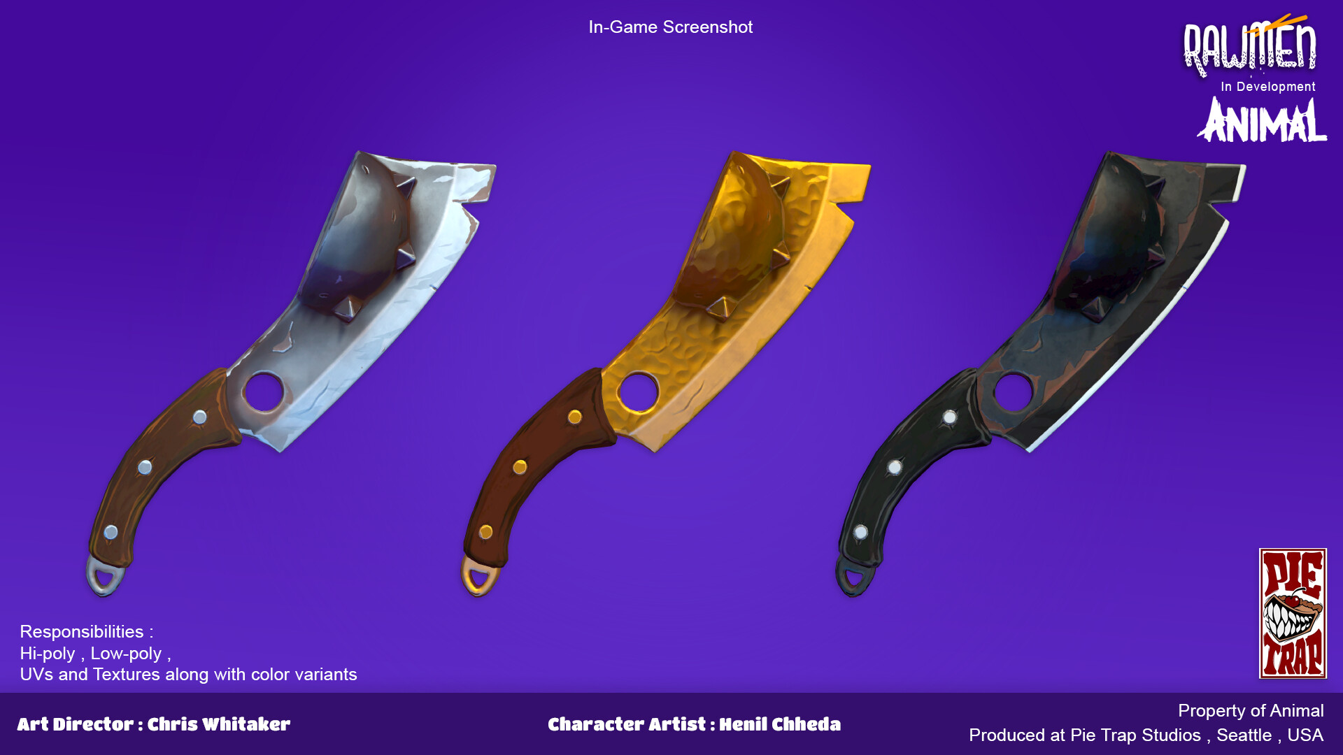 Henil Chheda - Rawmen : Food Fighting Arena - Butcher Set🔪 🩸