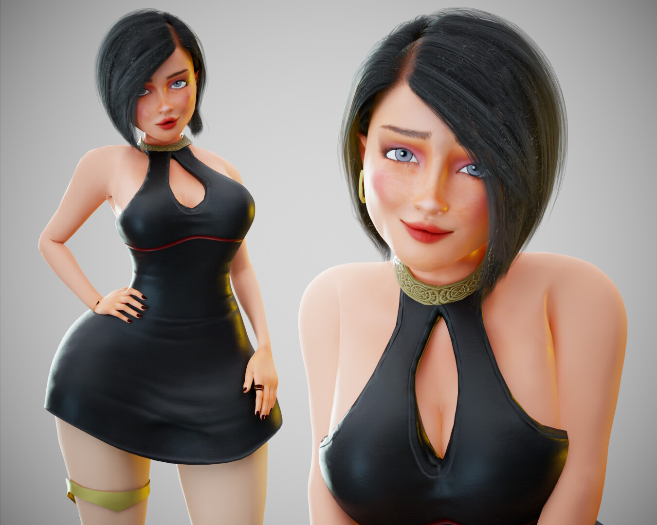 ArtStation - Victoria - 3D Seductive Siren - Bold, Curvy & Game-Ready!