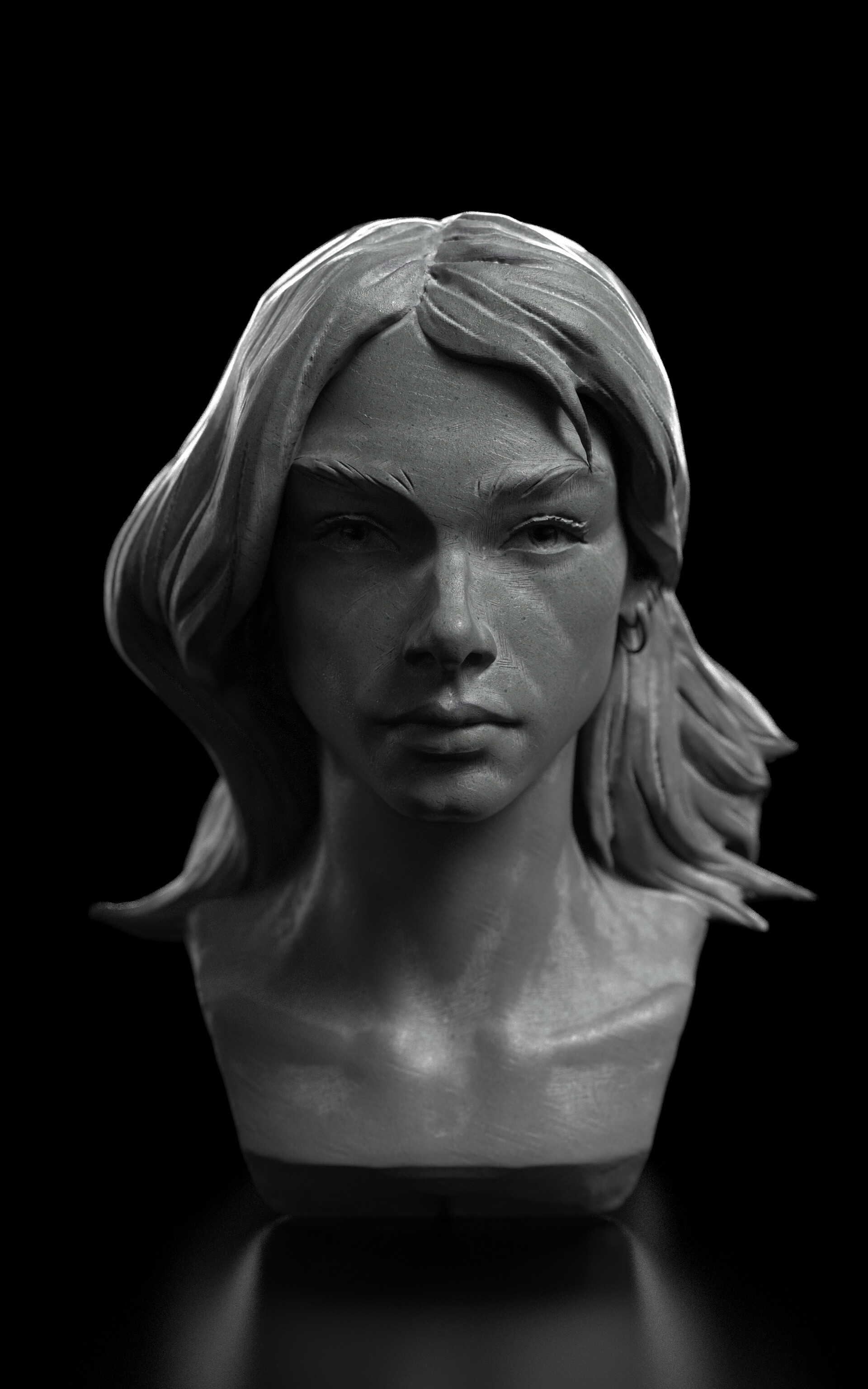 ArtStation - Daily face carving practice