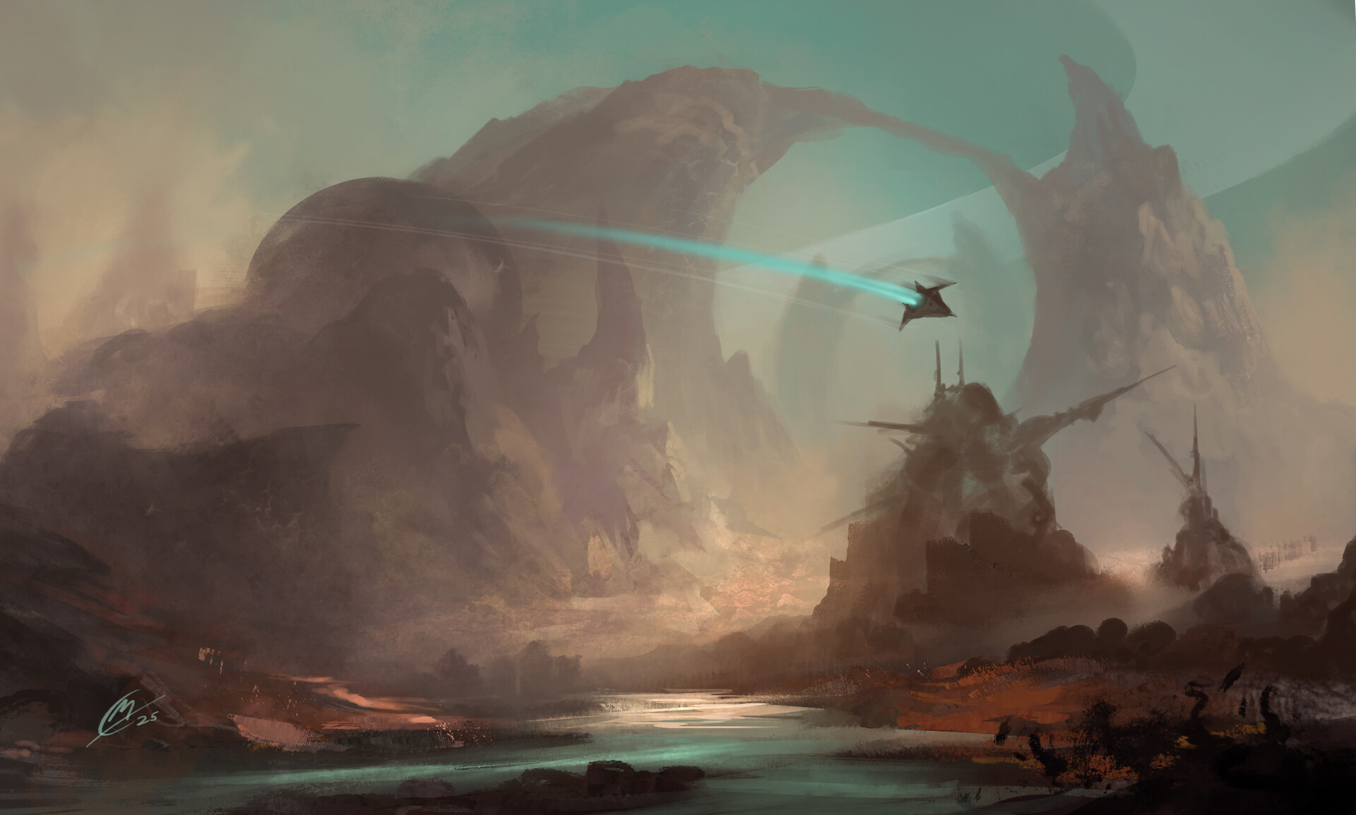 ArtStation - enviro sketching July