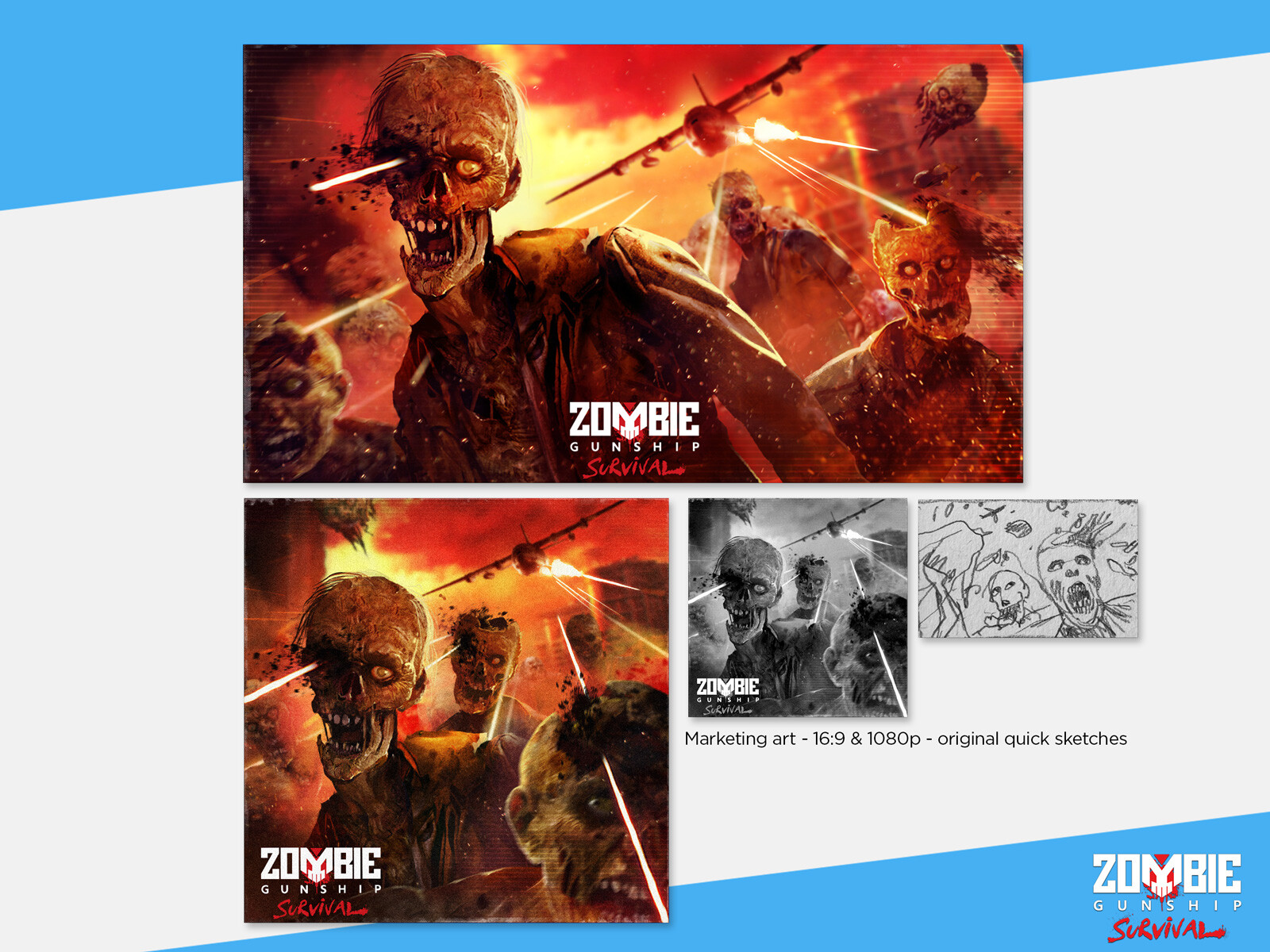 Leonardo Gonzalez - Zombie Gunship Survival - Marketing Art