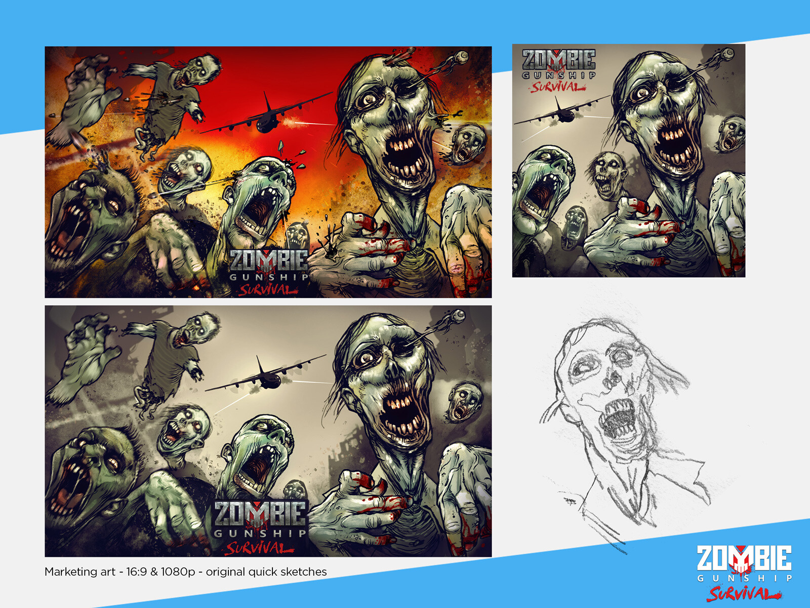Leonardo Gonzalez - Zombie Gunship Survival - Marketing Art