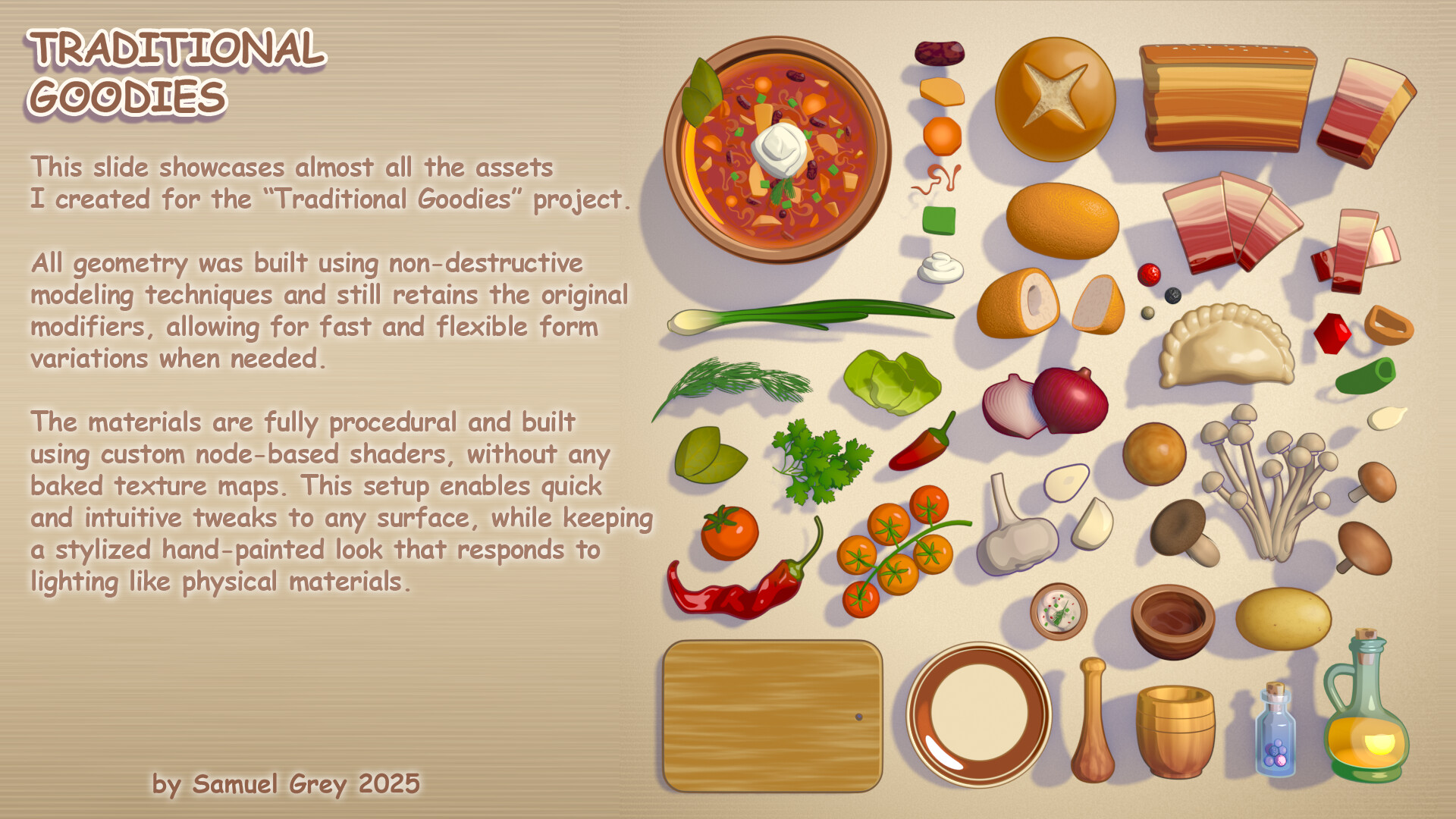 Samuel Grey - Traditional Goodies – Stylized Food Project