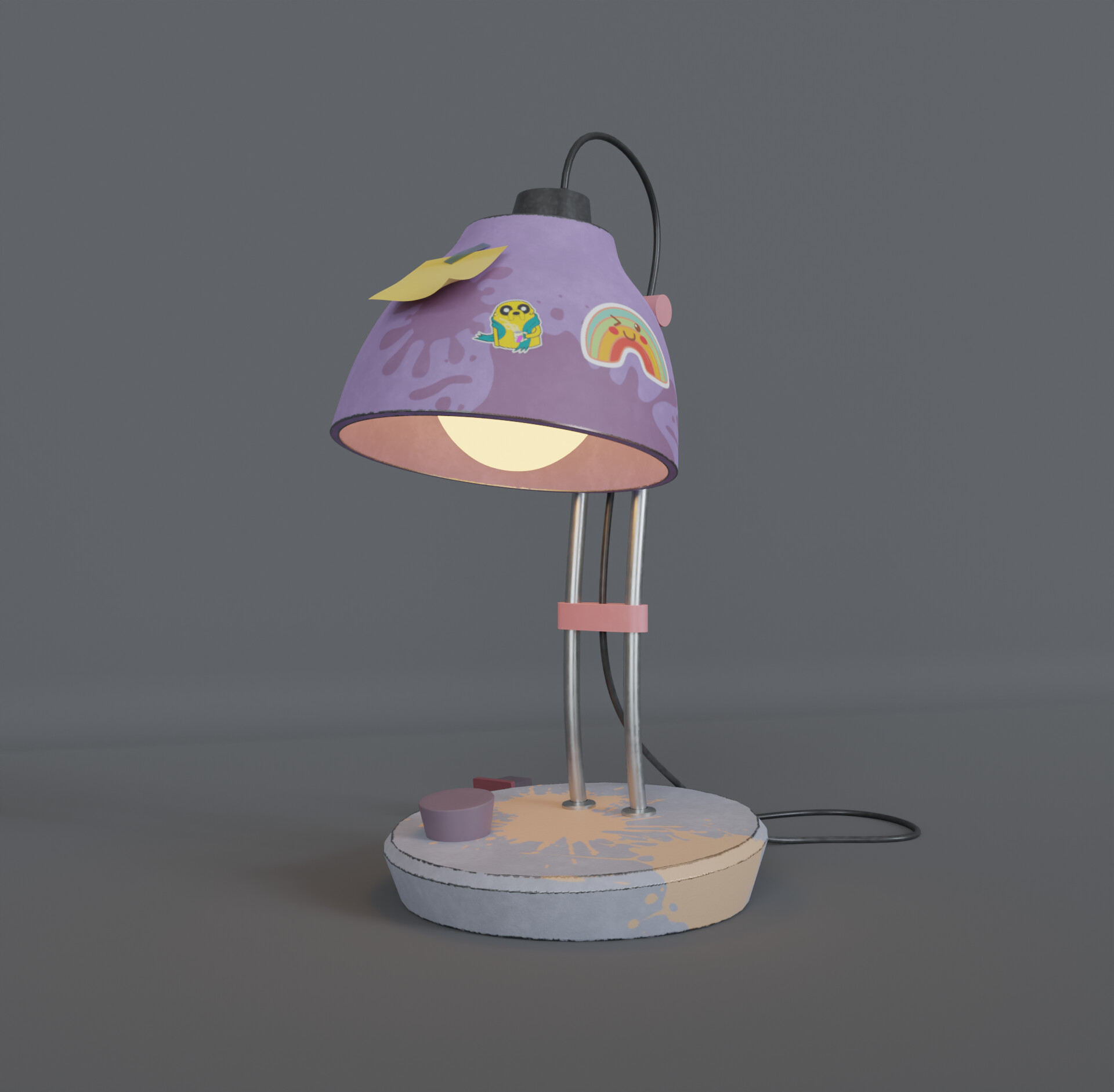 ArtStation - Semi-realistic lamp 3D model