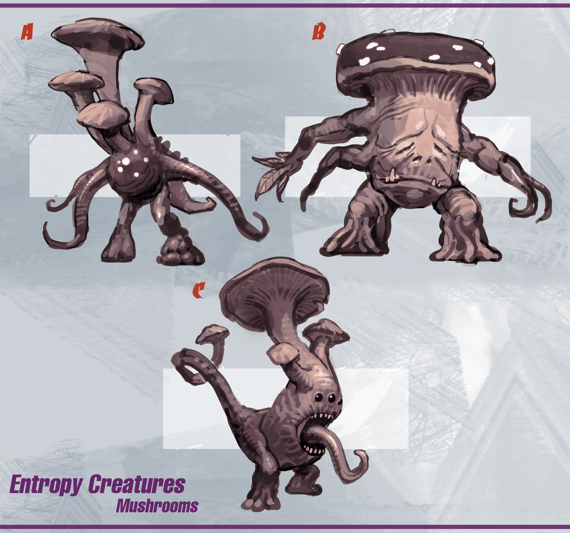 Brett Nuckles Concept Art Portfolio - The Entropy (Combatant Creatures)