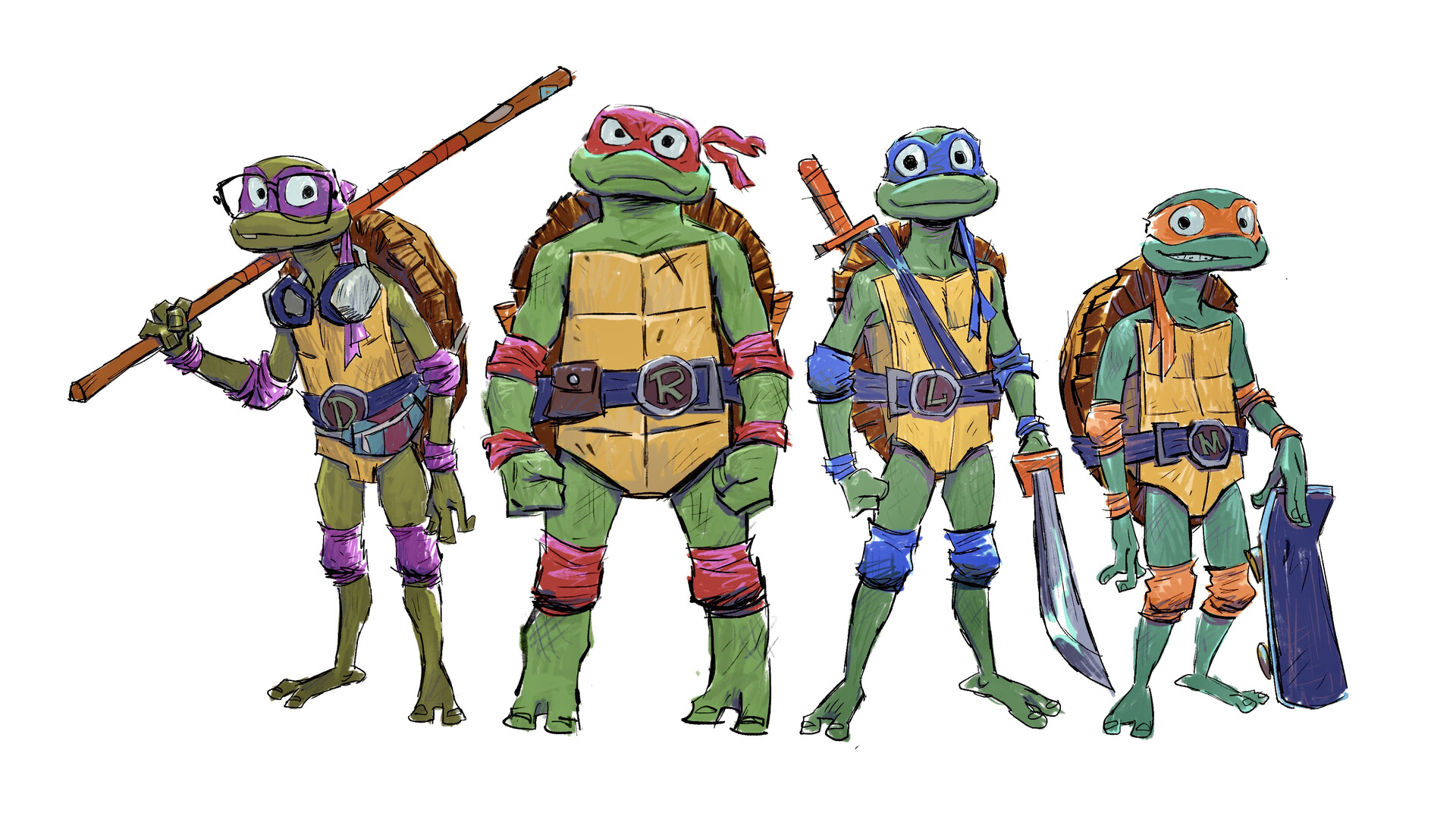ArtStation - Tales of the TMNT, early character dev Part 1